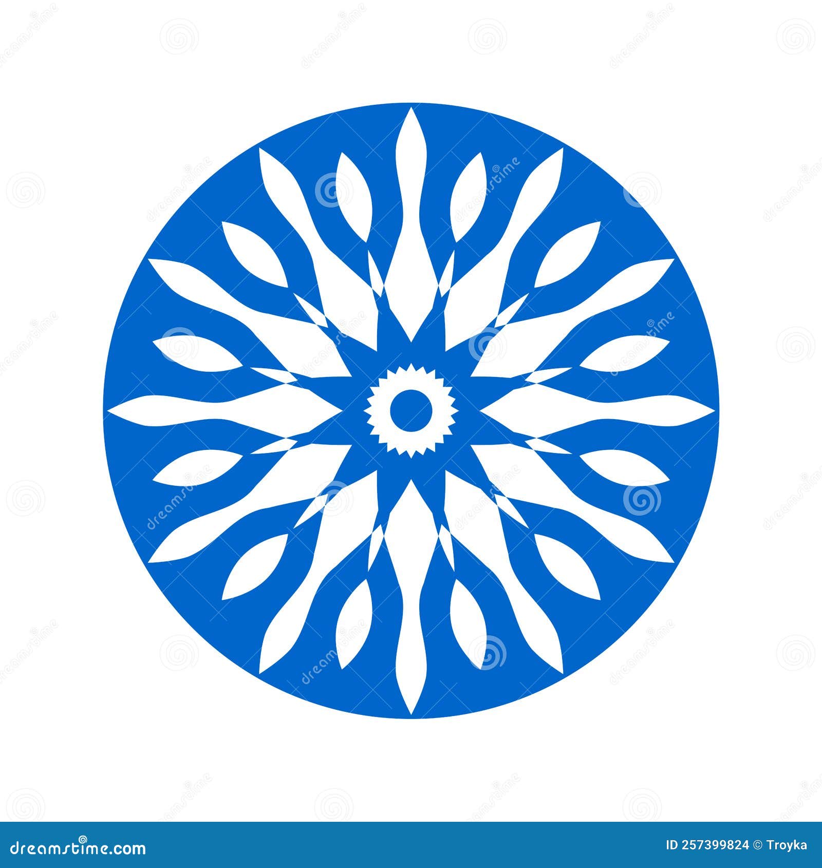 Abstract Circle Radial Pattern. Blue Round Design Element Stock Vector ...