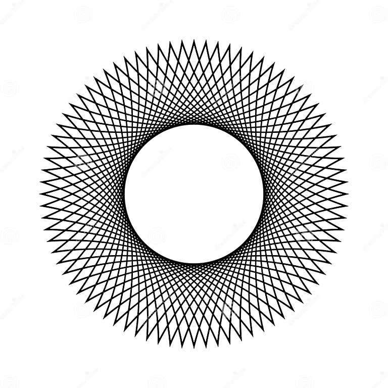 Abstract Circle Radial Pattern. Round Design Element Stock Vector ...