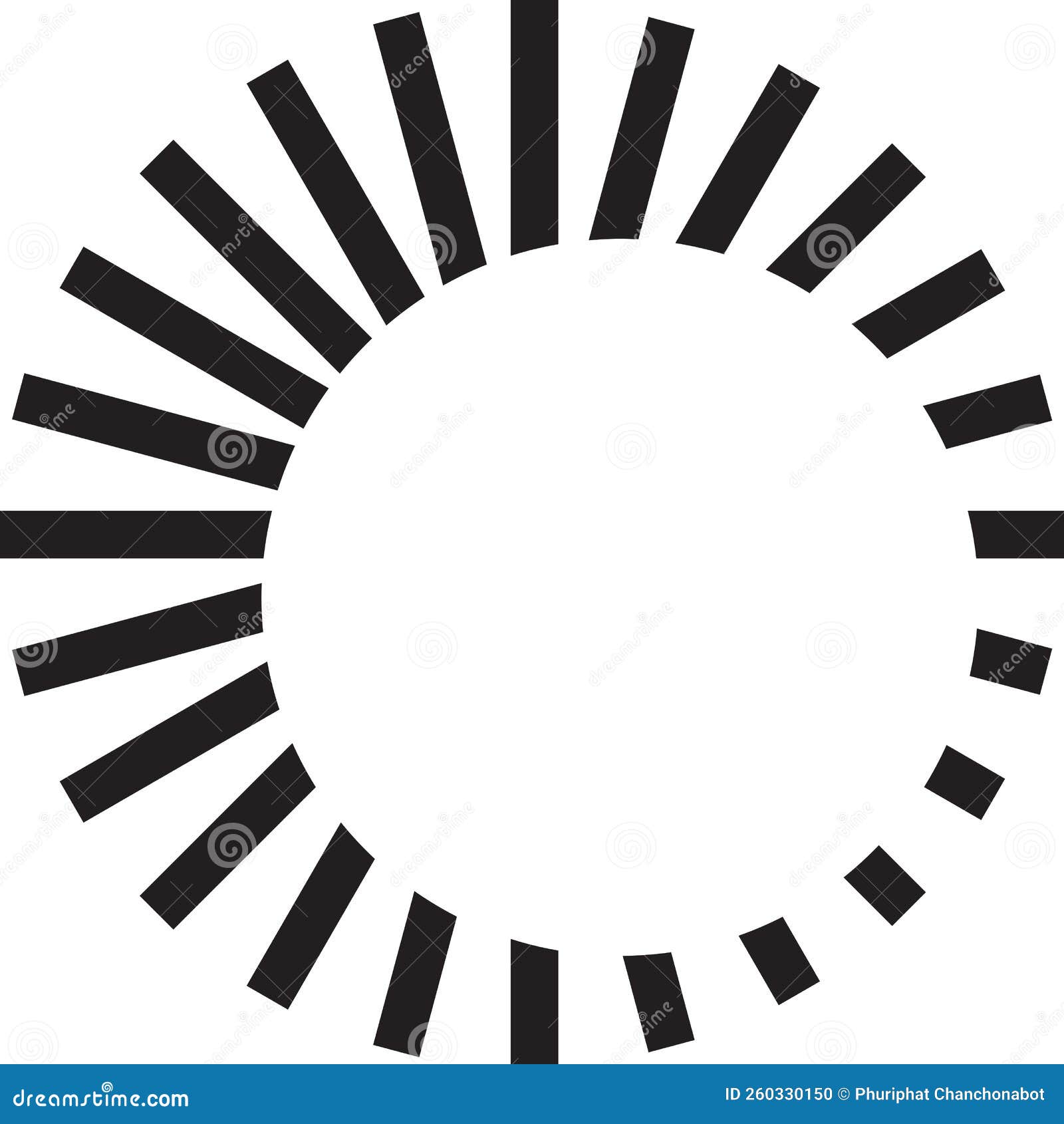 Abstract Circle and Rays Logo Illustration in Trendy and Minimal Style ...