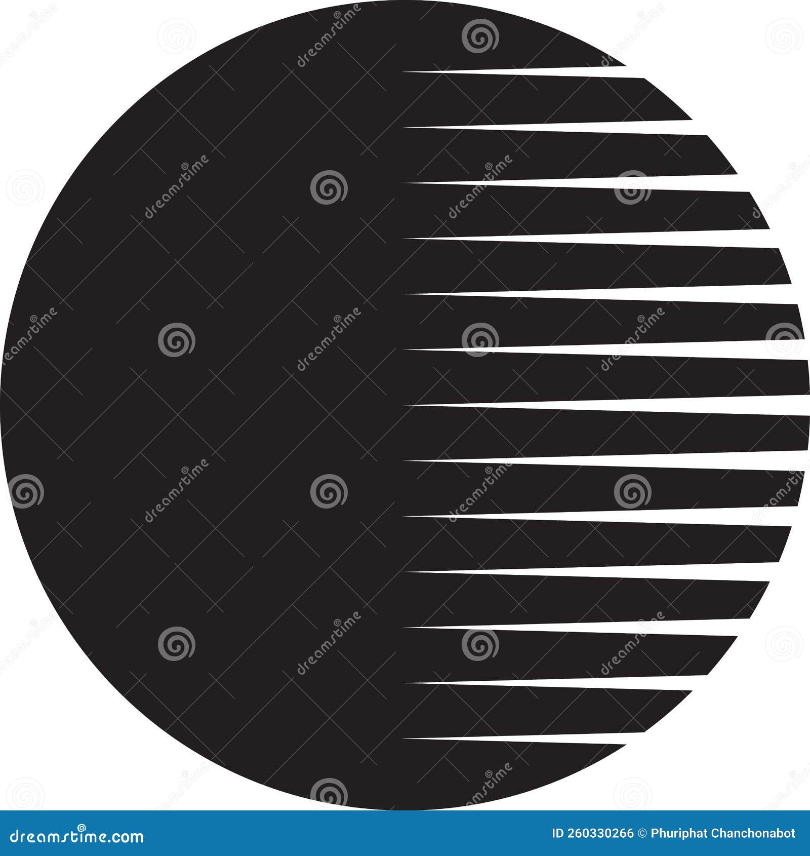 Abstract Circle and Rays Logo Illustration in Trendy and Minimal Style ...