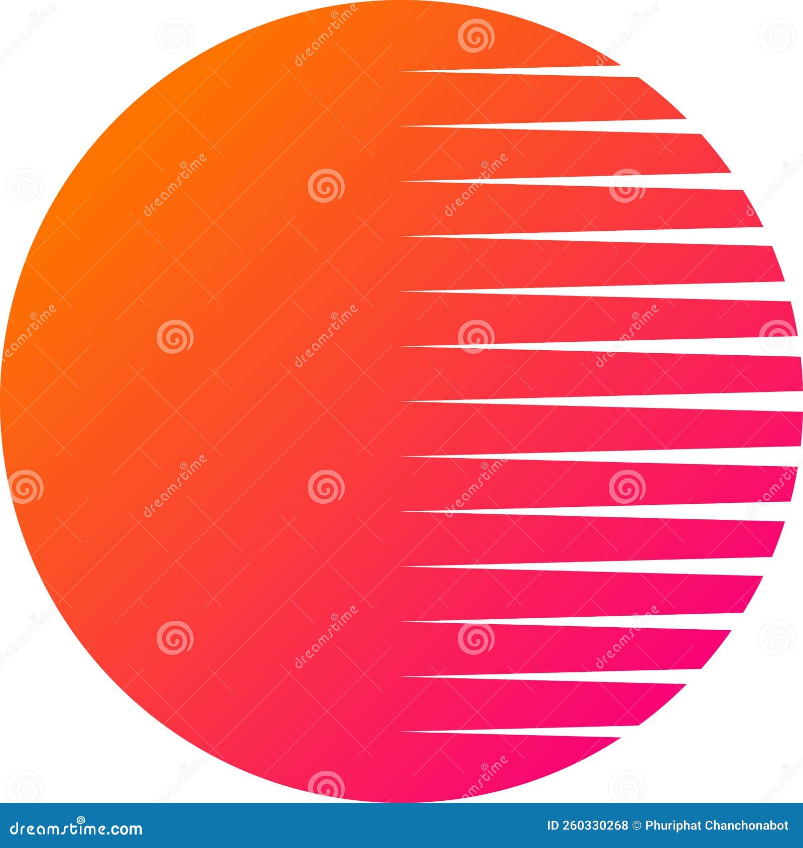 Abstract Circle and Rays Logo Illustration in Trendy and Minimal Style ...