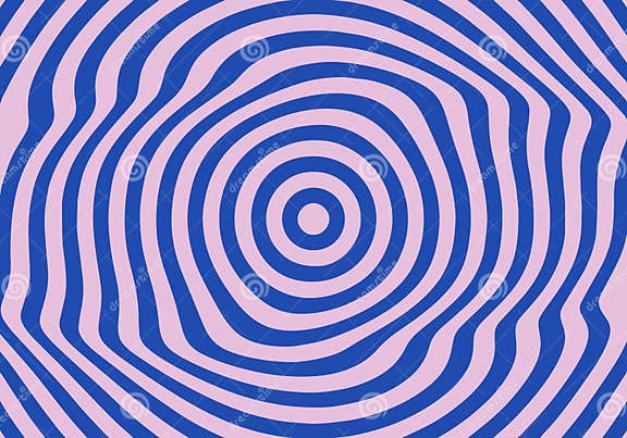 Abstract Circle Ripple Pattern. Vector Wavy Texture. Swirl Psychedelic ...