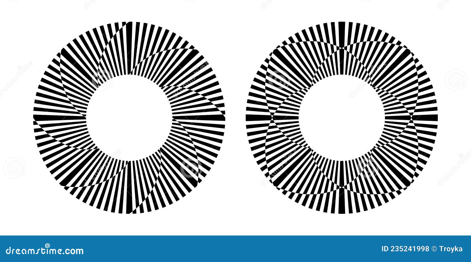 Abstract Circle Rotation Circular Design Elements Set Stock Vector ...