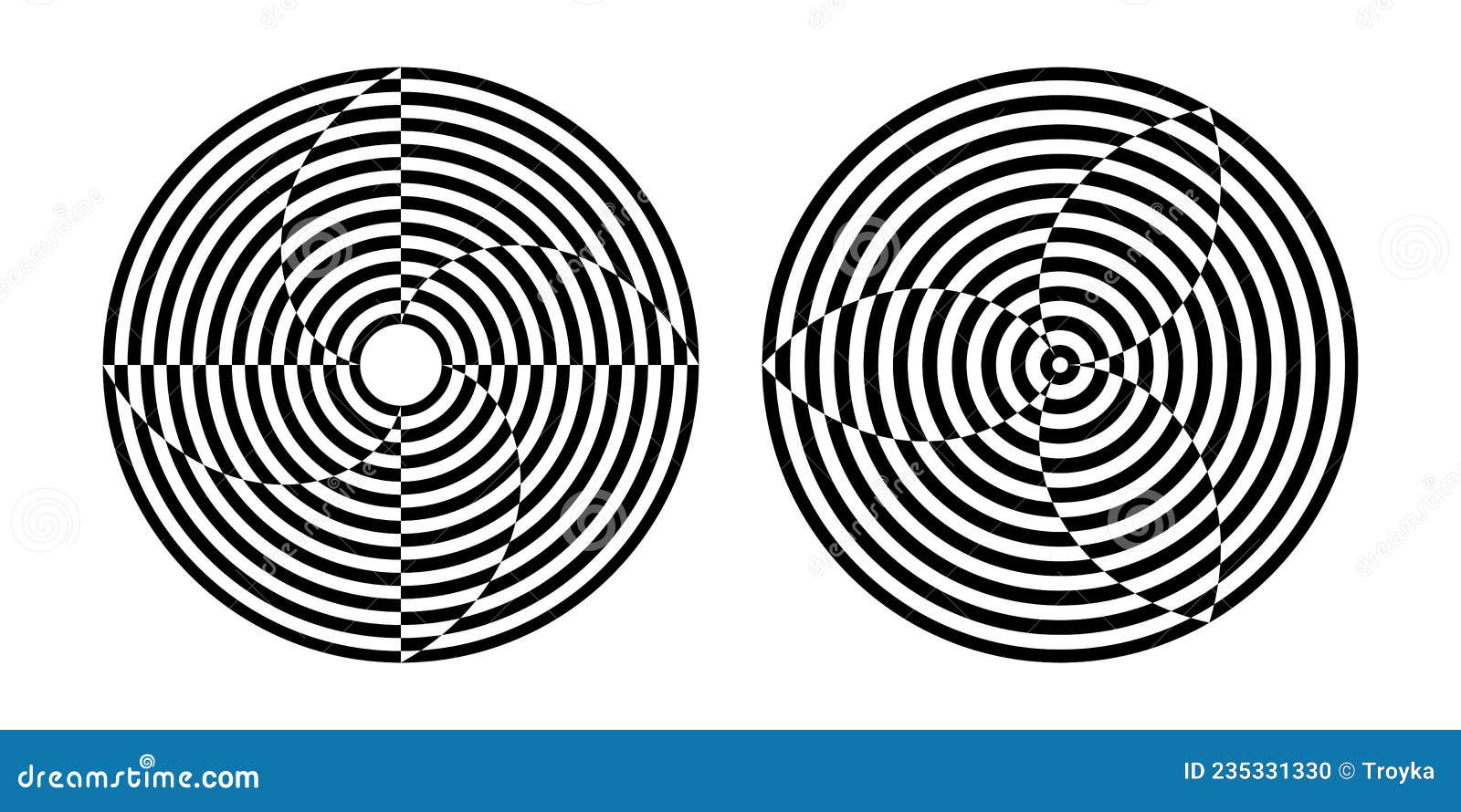 Abstract Circle Rotation Circular Design Elements Set Stock Vector ...