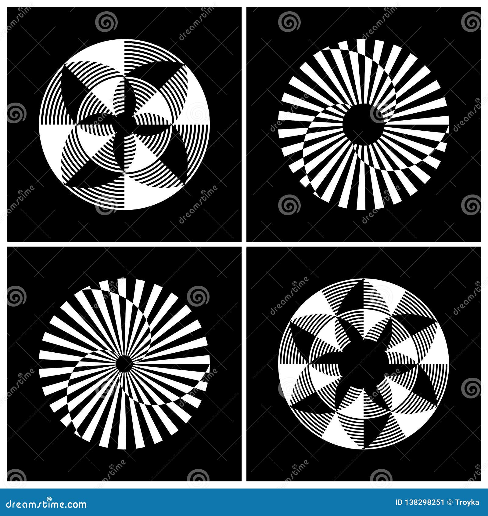 Abstract Circle Rotation Design Elements Stock Vector - Illustration of ...