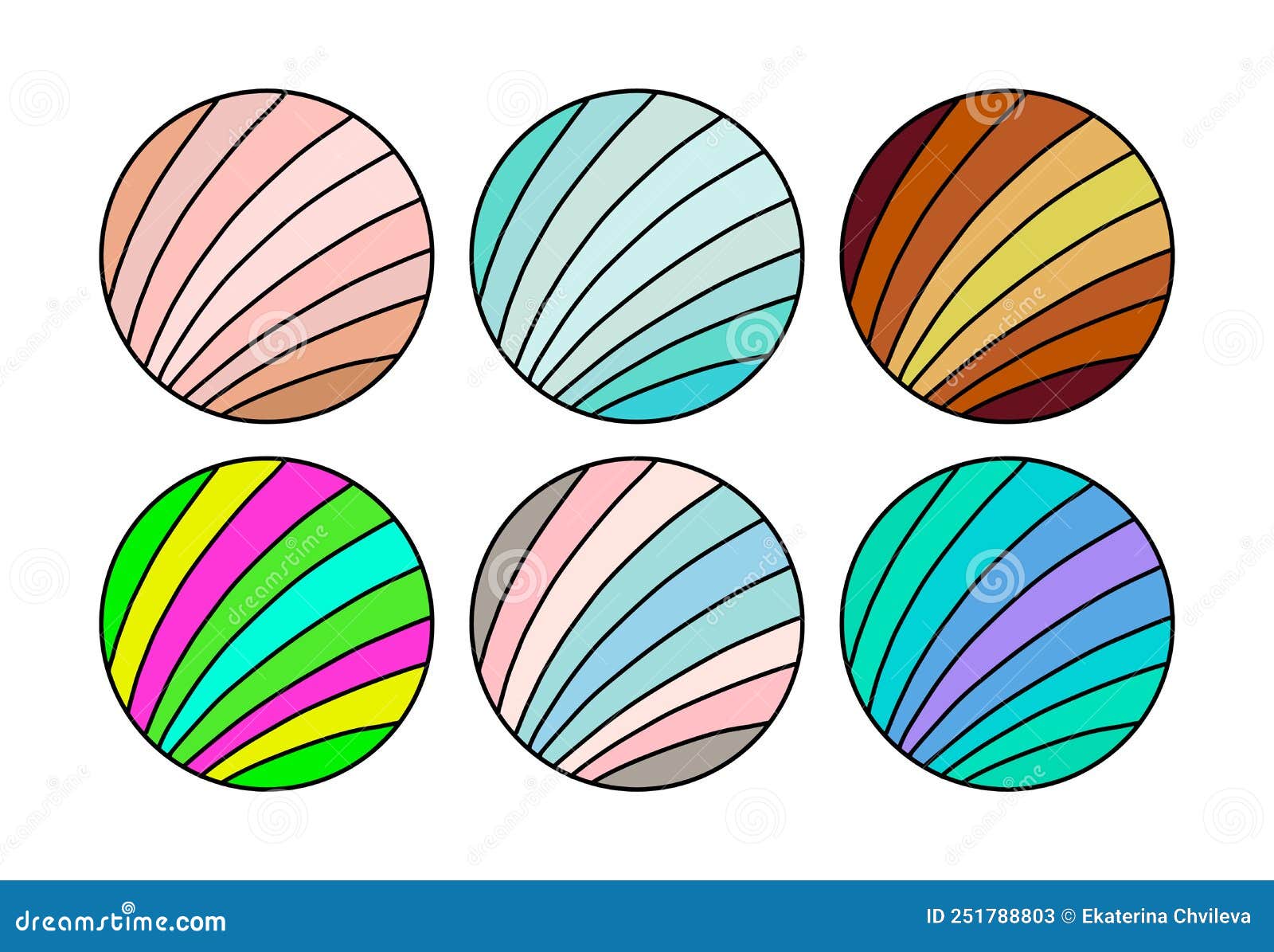 Abstract Circle Round Logo Icon Shell Form Stock Vector - Illustration ...
