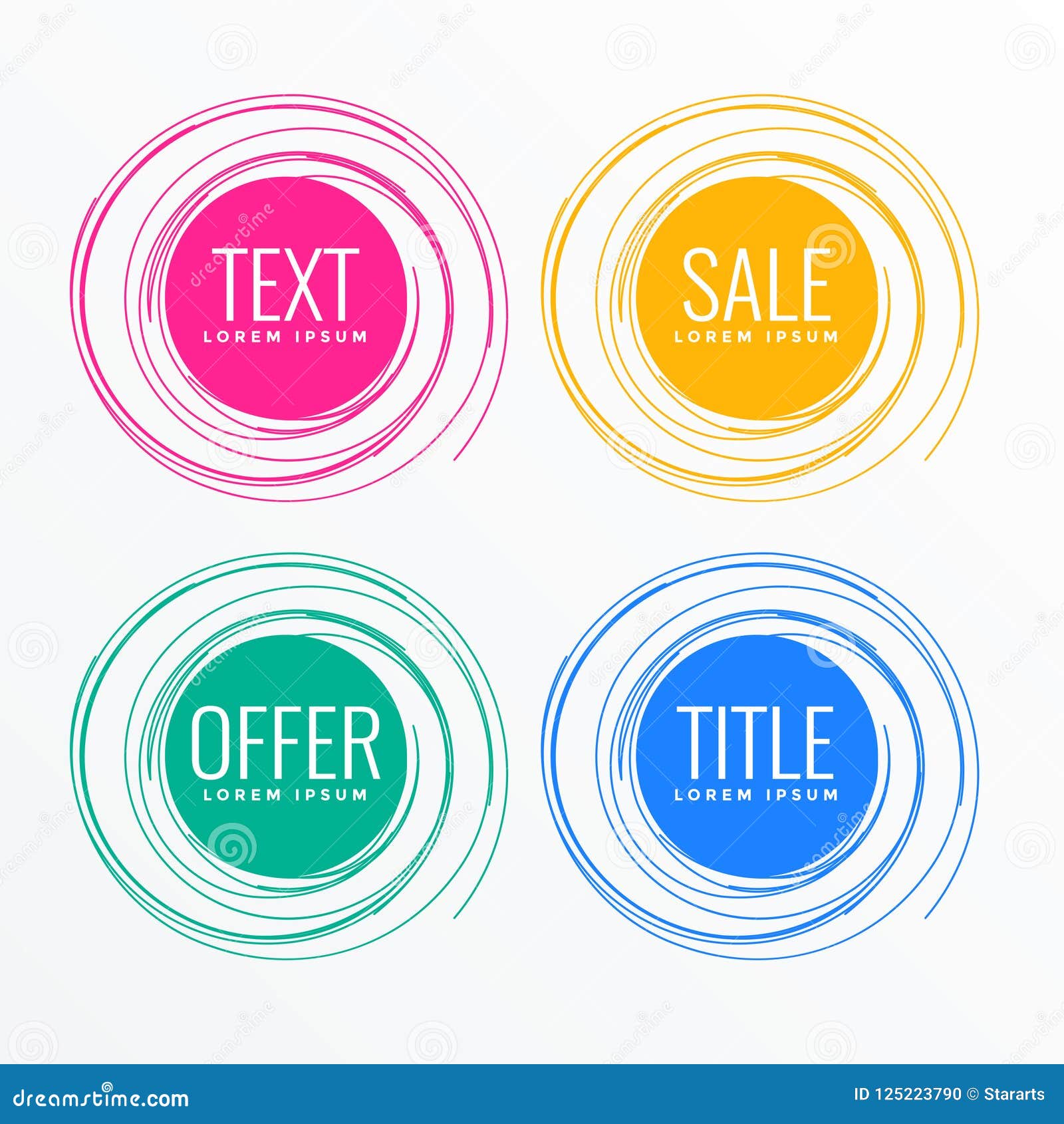 Abstract Circle Sale Label Design Stock Vector - Illustration of design ...