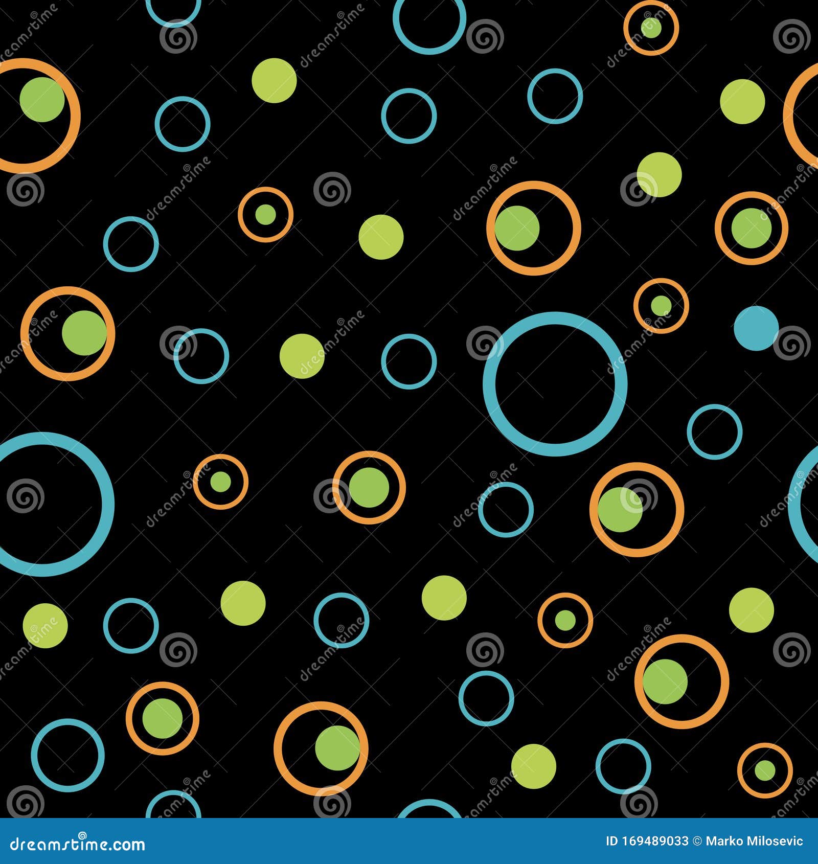 Seamless Geometric Pattern with Circle Stock Vector - Illustration of ...