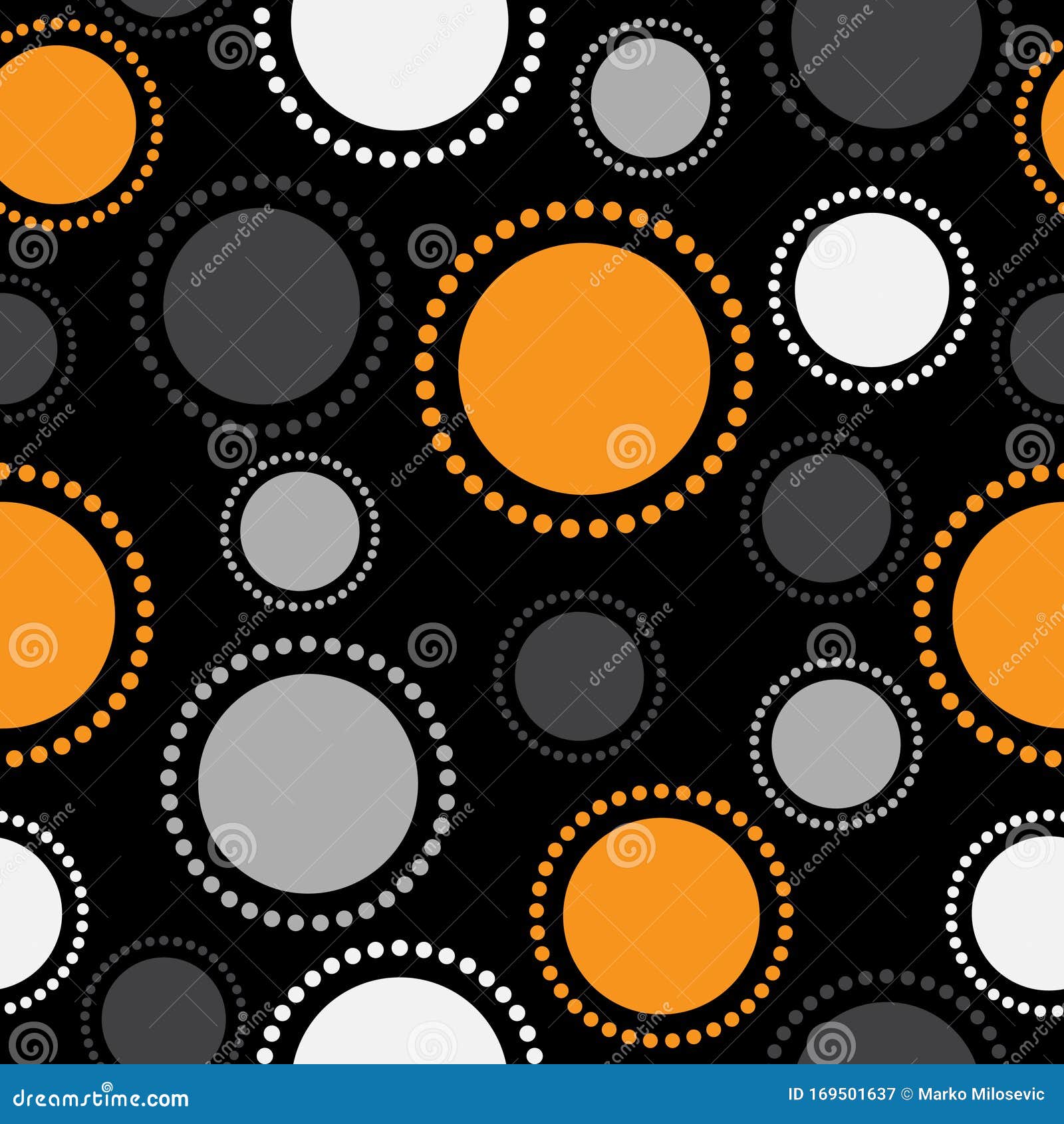 Seamless Geometric Pattern with Circle Stock Vector - Illustration of ...