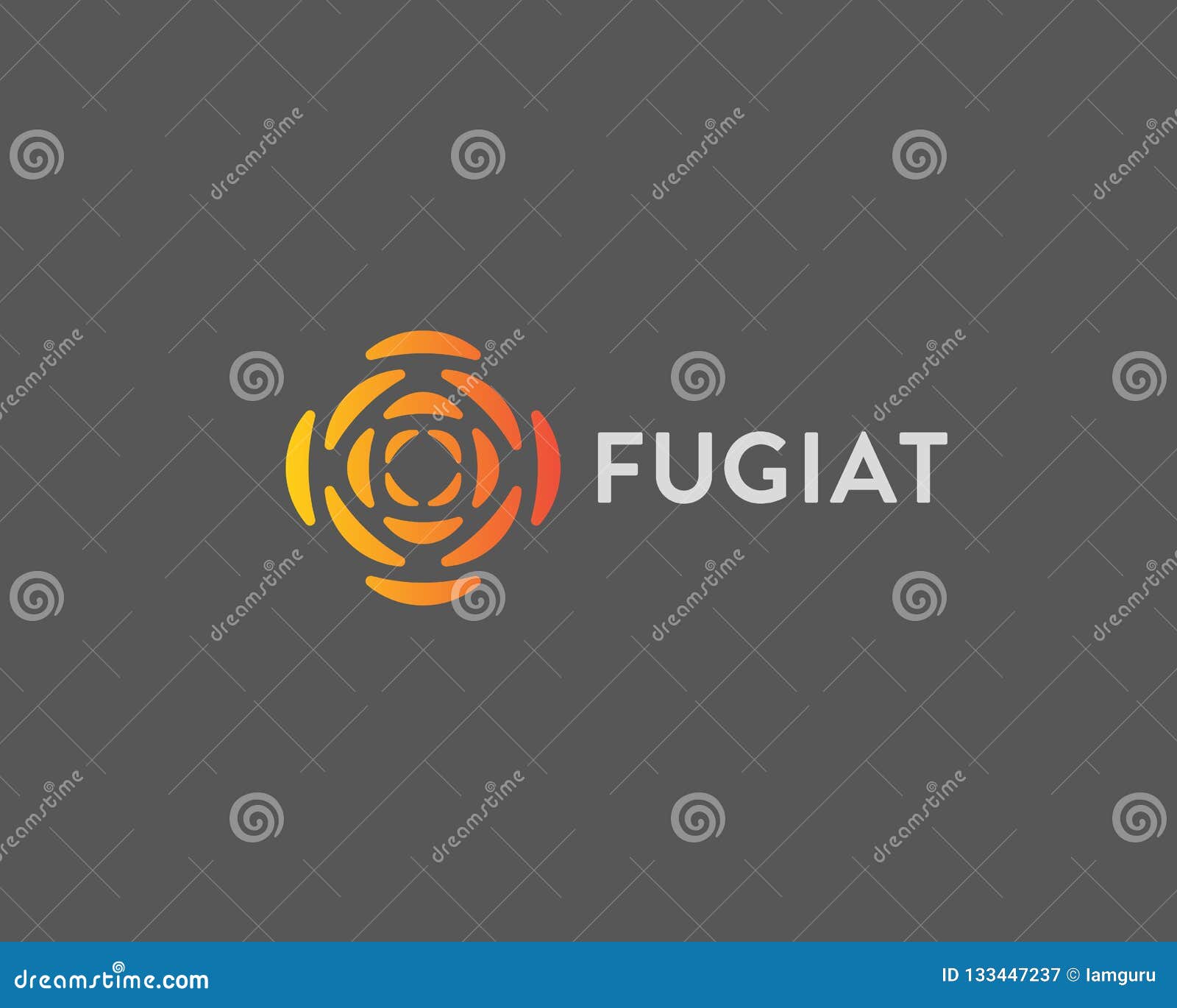Abstract Circle Segment Logo. Geometric Flower Rose Energy Tech Vector ...