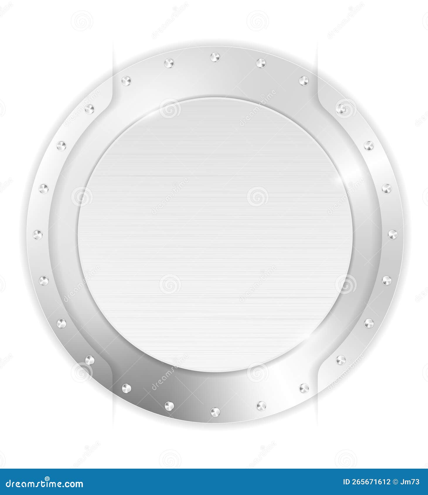 Abstract Circle Silver Steel Frame with Metal Rivets Stock Vector ...