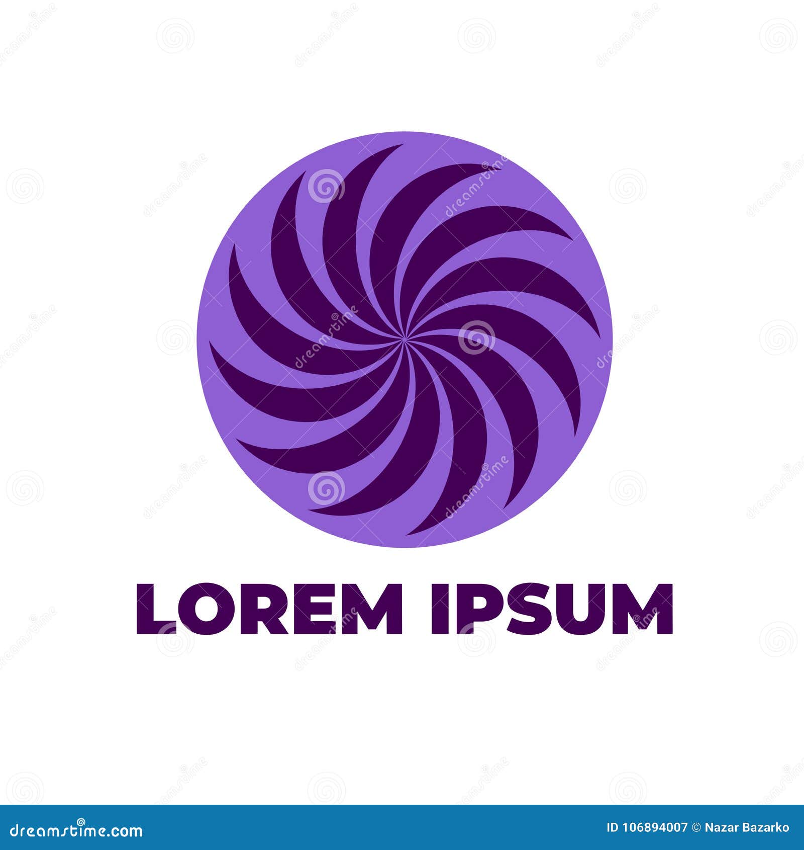 Abstract Circle. a Simple Violet Logo in the Stock Illustration ...