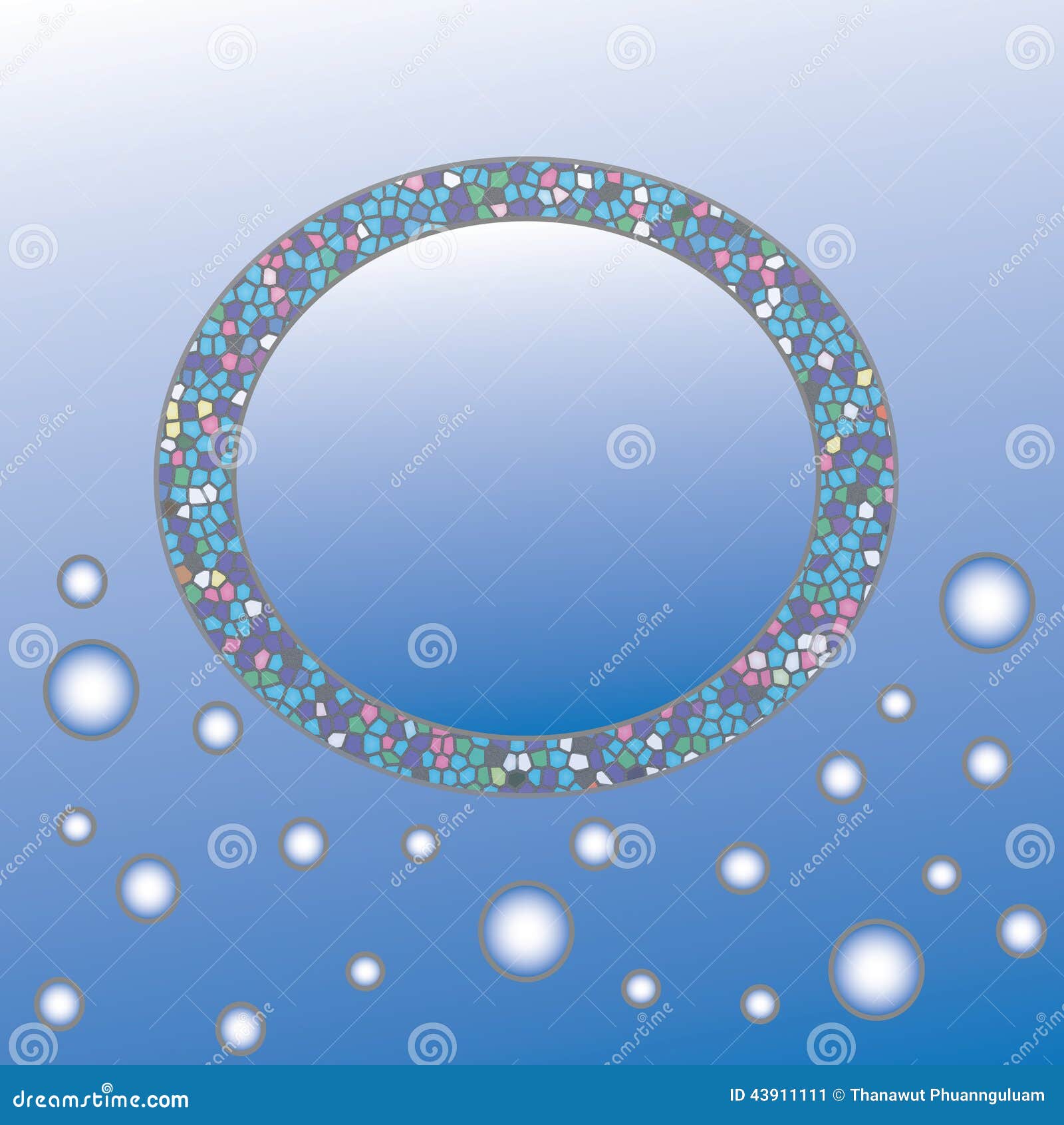 Abstract Circle with Space for Text on Blue Background Stock ...