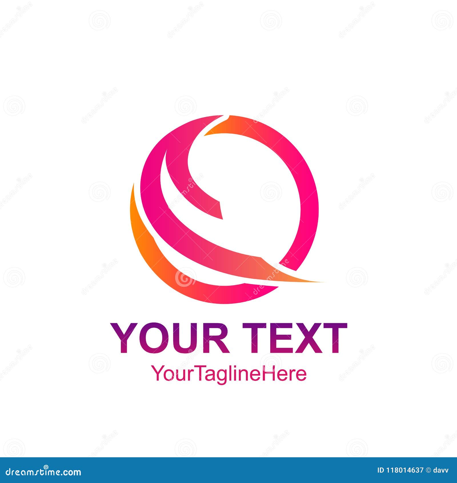 Abstract Circle Swoosh Vector Logo Design Template Element. Creative ...