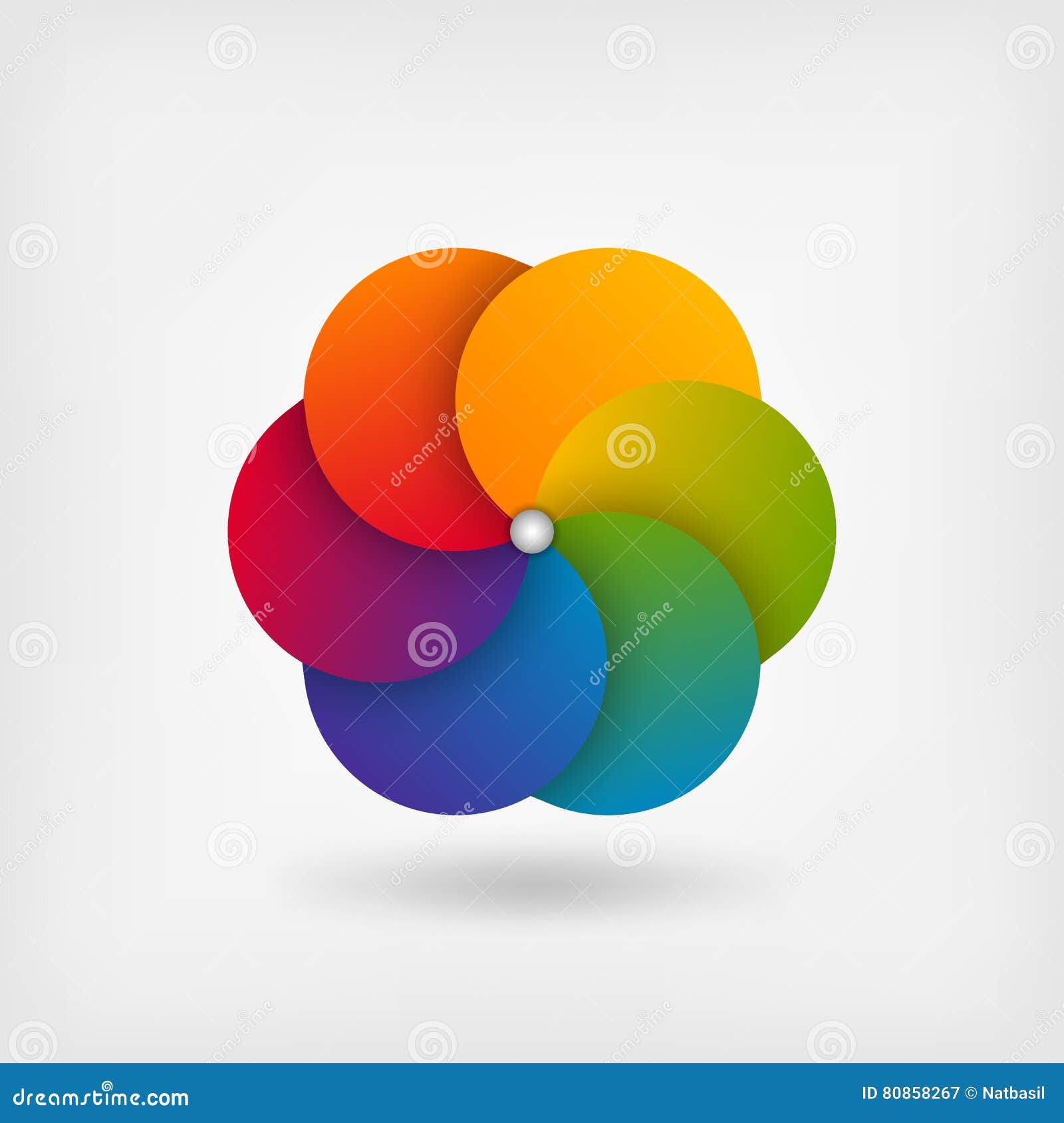 Abstract Circle Symbol in Rainbow Colors Stock Vector - Illustration of ...