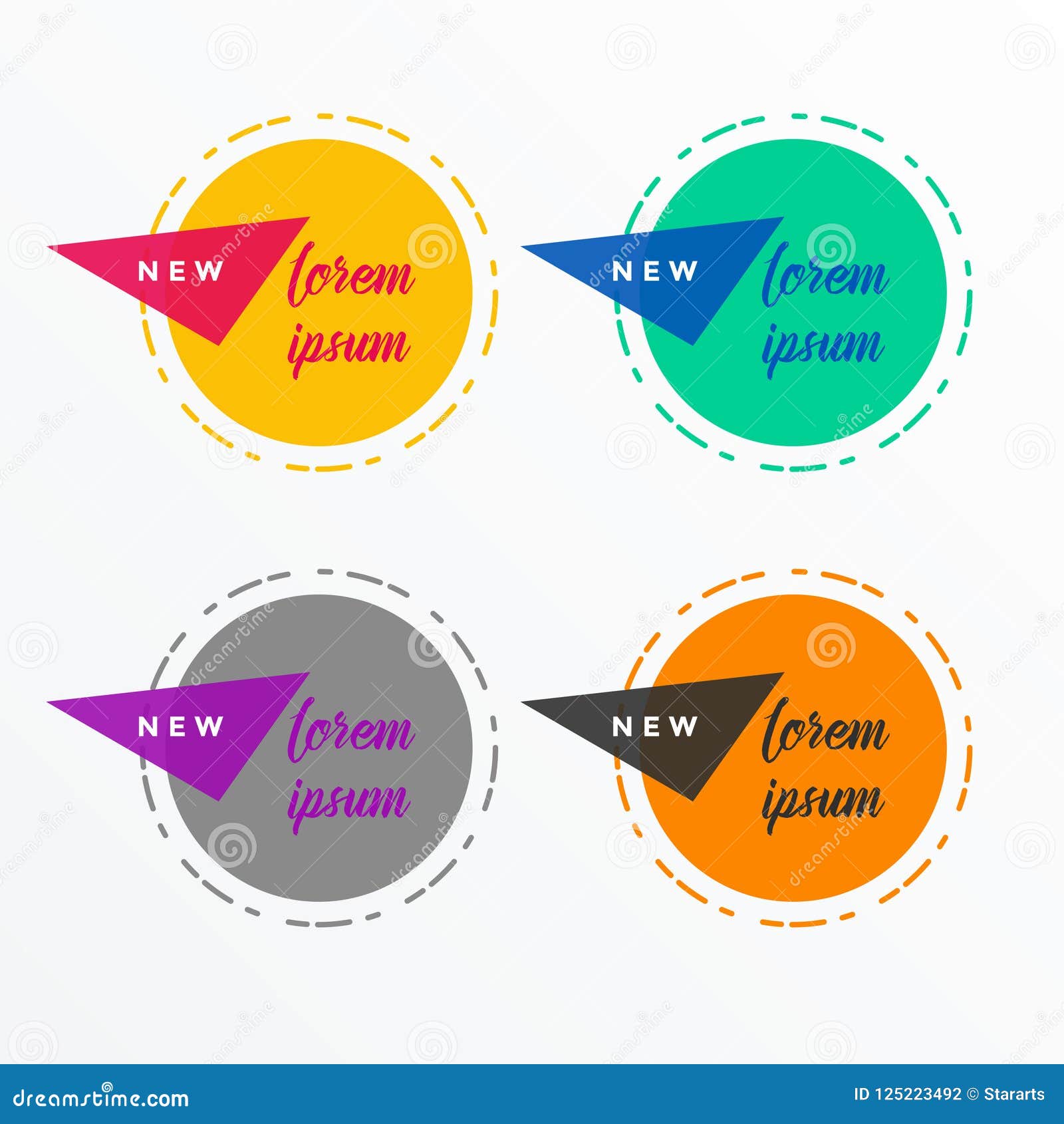 Abstract Circle Symbols with Text Space Stock Vector - Illustration of ...