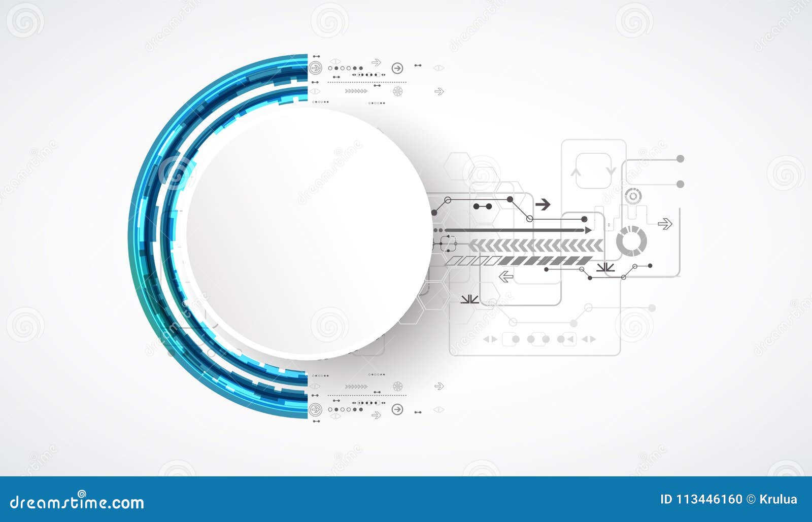 Abstract Circle Technology Concept. Circuit Board, High Computer Stock ...