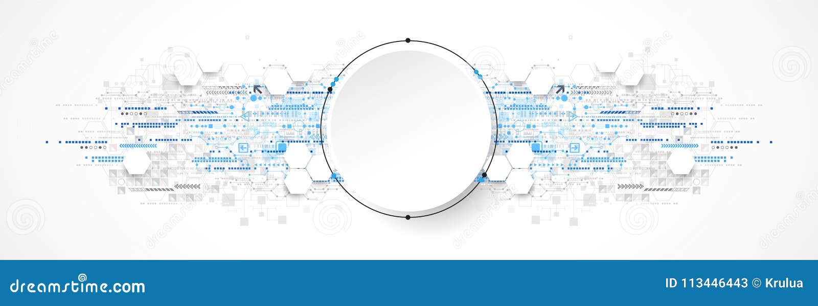Abstract Circle Technology Concept. Circuit Board, High Computer Stock ...