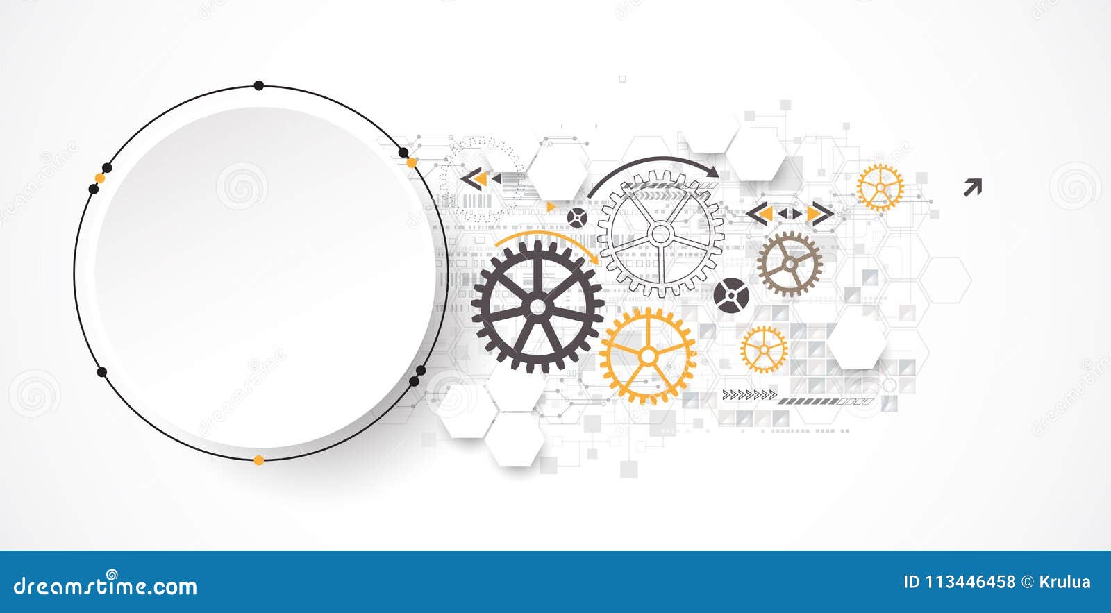 Abstract Circle Technology Concept. Circuit Board, High Computer Stock ...