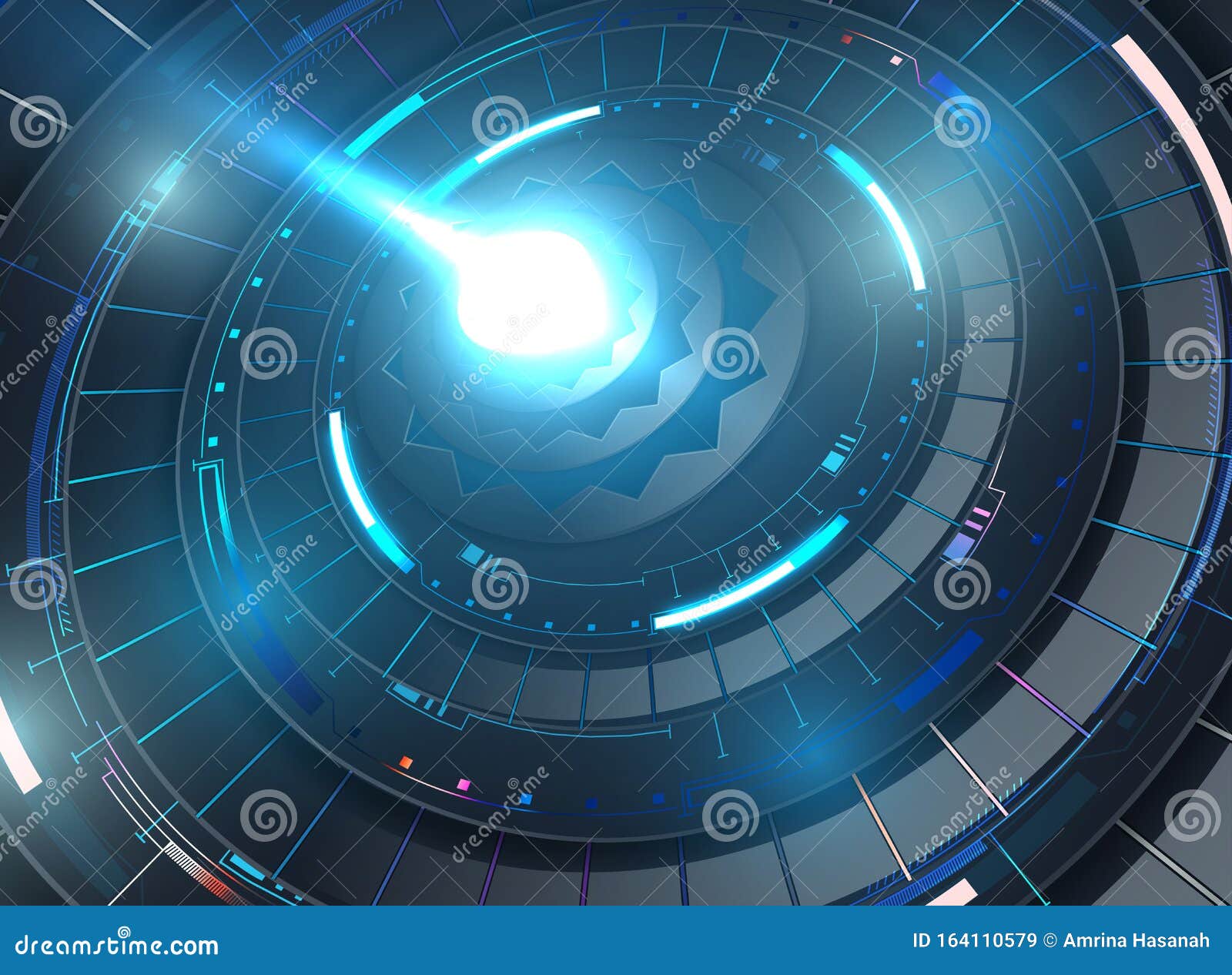 Abstract Circle Technology Concept. Circuit Board, High Computer Color ...