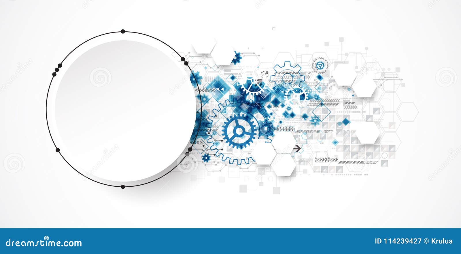 Abstract Circle Technology Concept. Circuit Board, High Computer Stock ...
