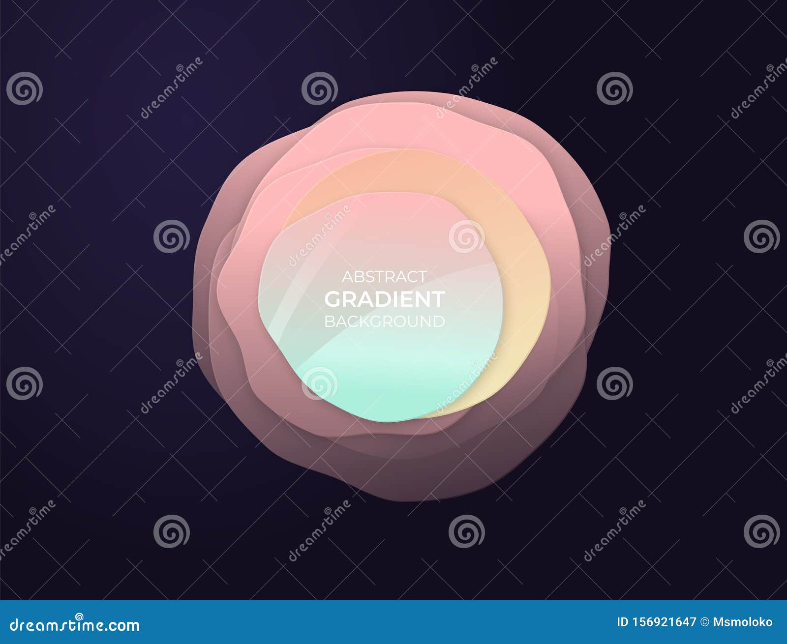 Abstract Circle Text Box with Soft Modern Gradients and 3d Effect ...