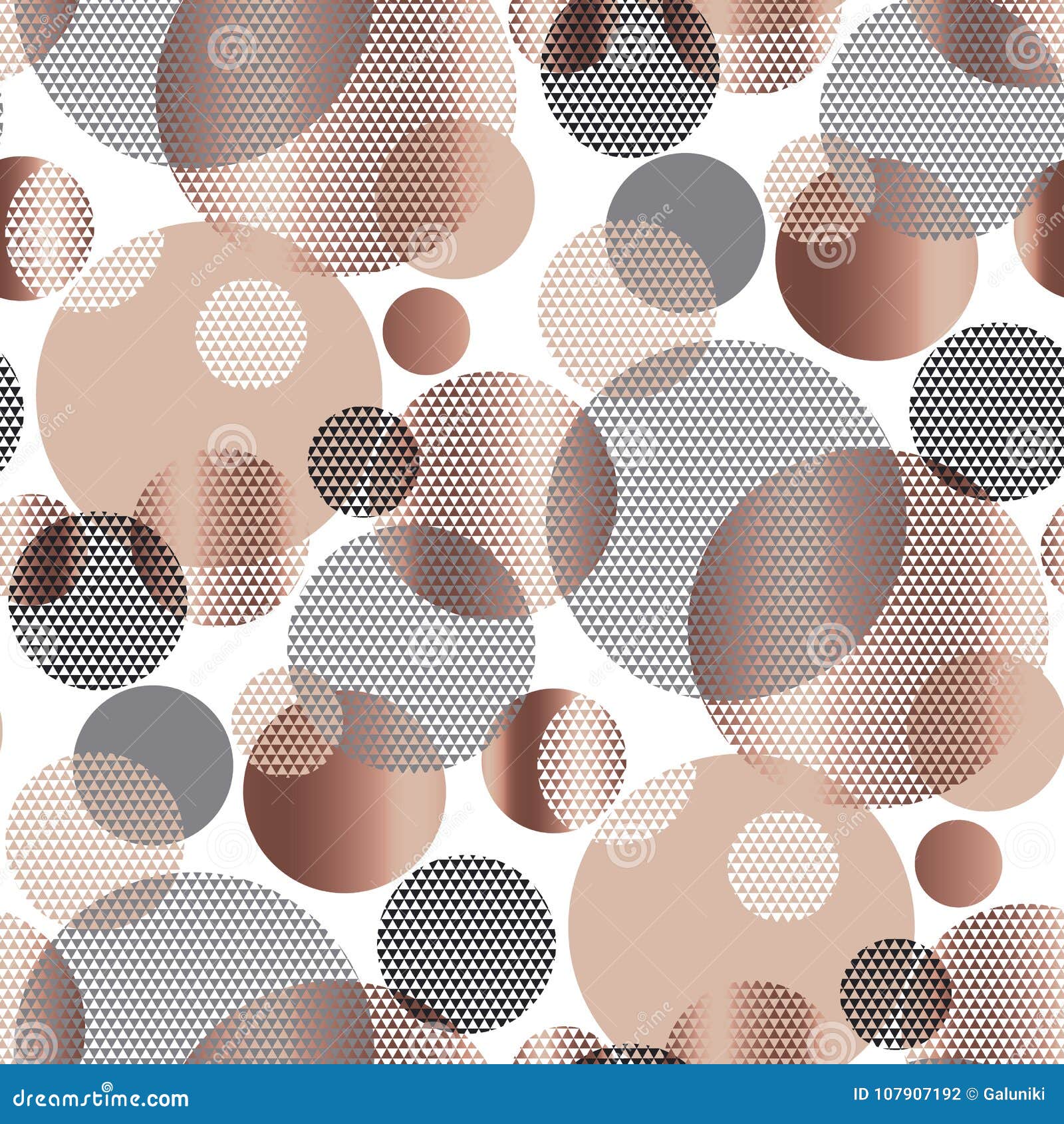 Abstract Circle Textured Geometry Repeatable Motif Stock Vector ...