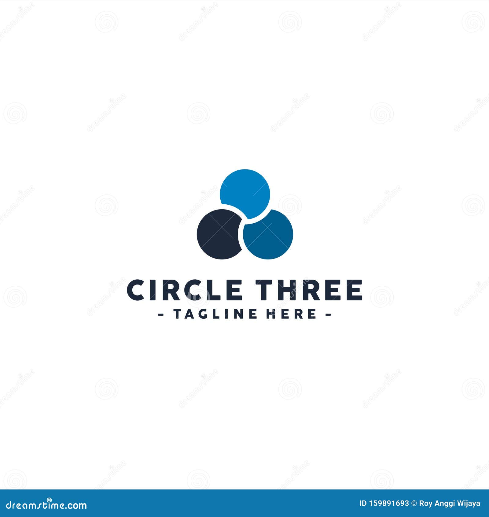 Abstract Circle Three Logo Design Inspiration Stock Vector ...