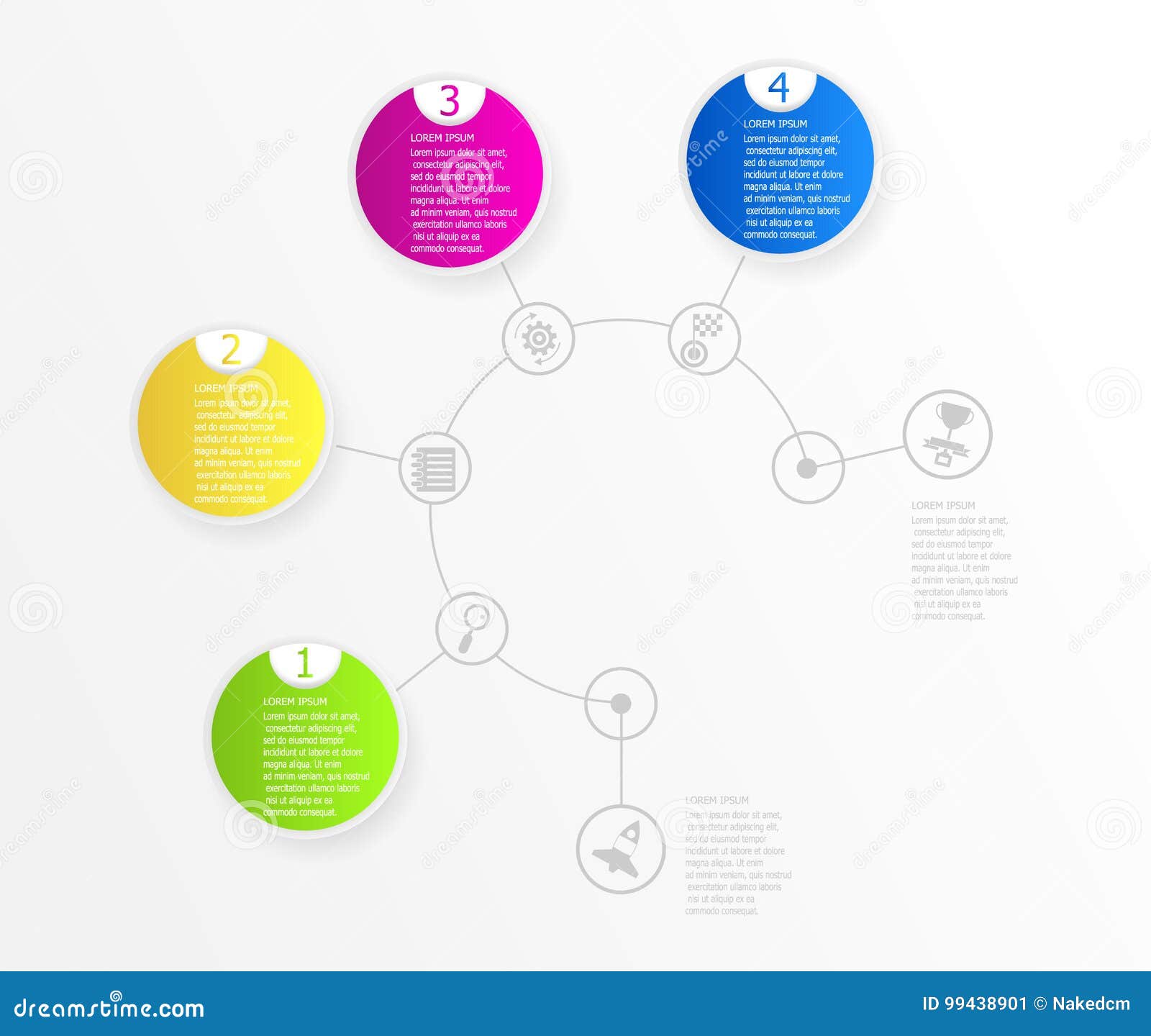Abstract Circle Timeline Infographic Background Stock Vector ...