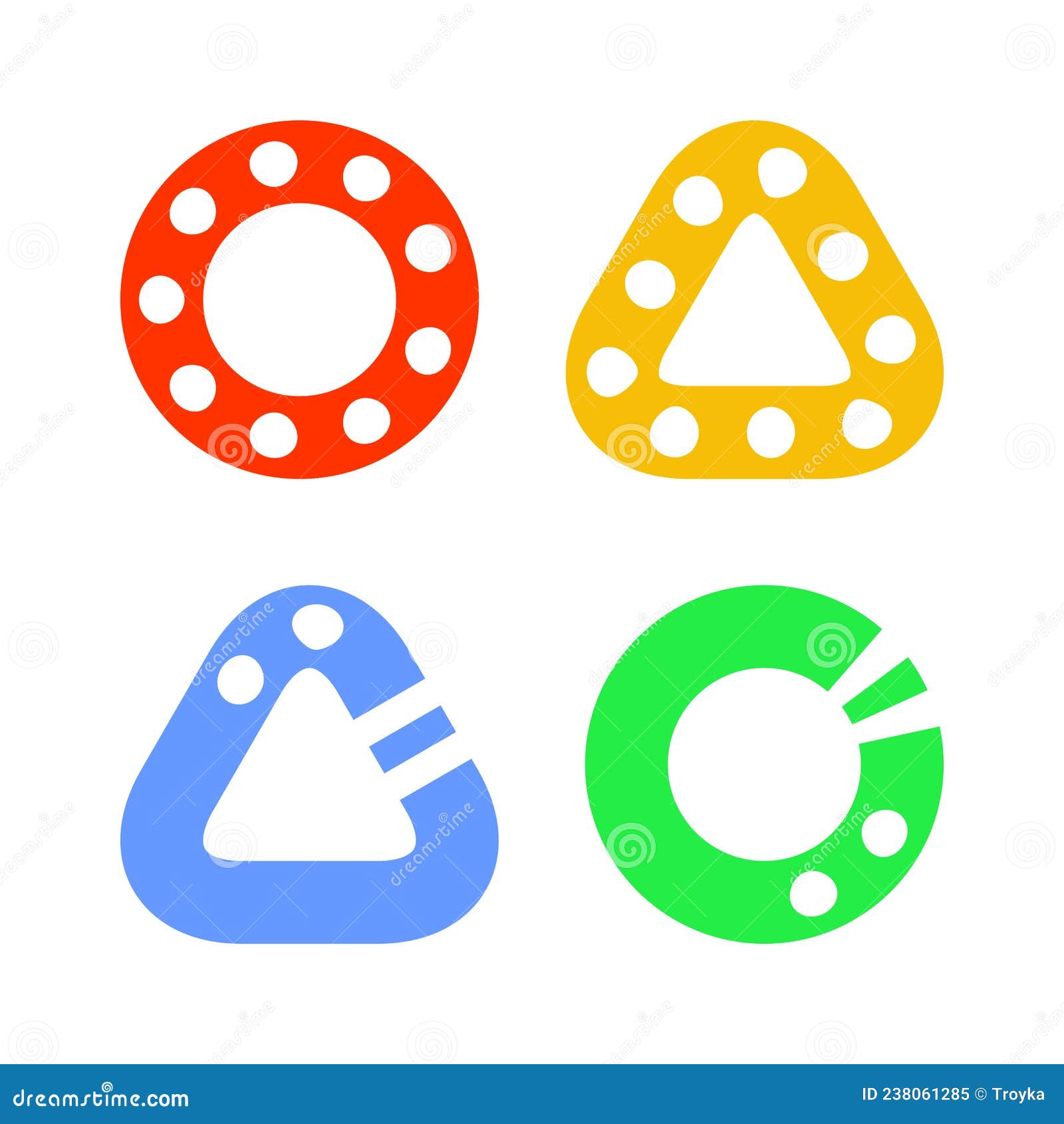 Triangle Fan And Color Wheel Background Vector Illustration ...