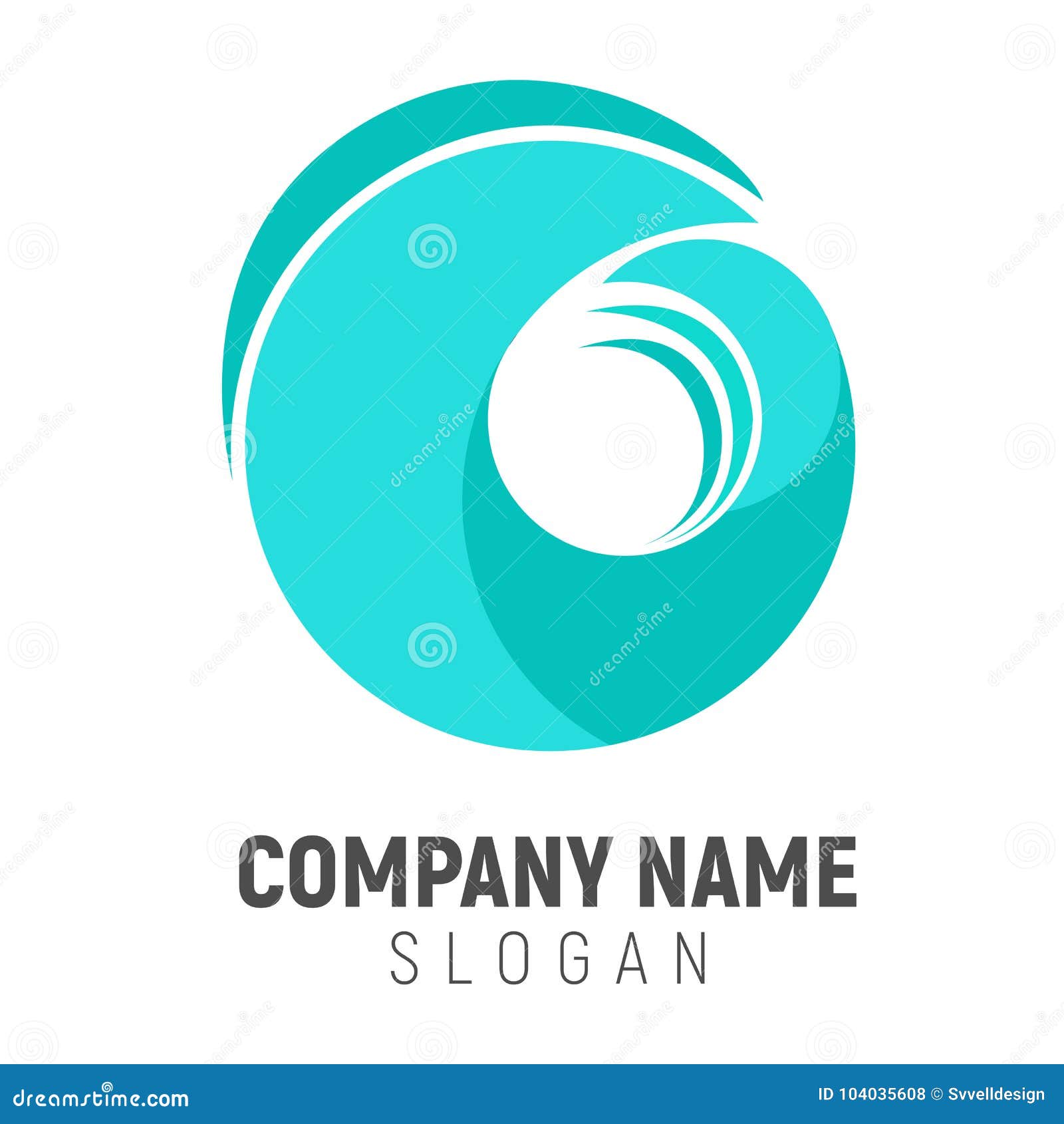 Abstract Circle Wave Logo stock vector. Illustration of blue - 104035608