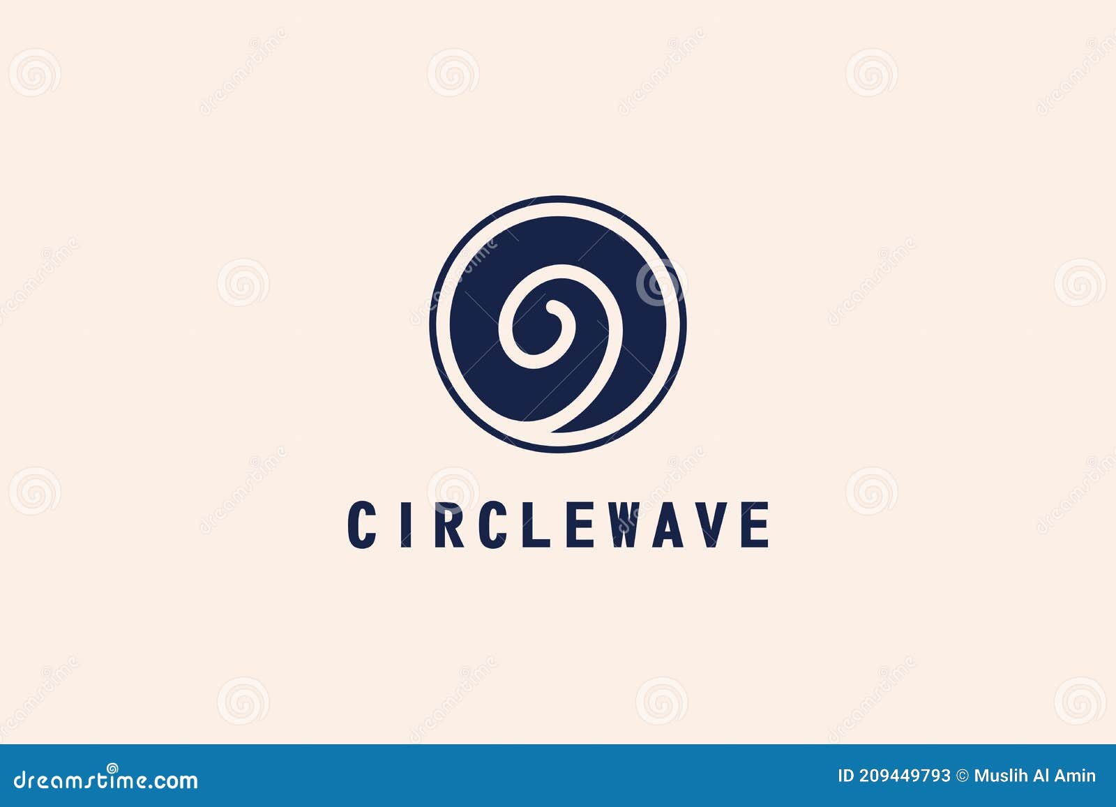 Abstract Circle Wave Logo Design Stock Vector - Illustration of elegant ...
