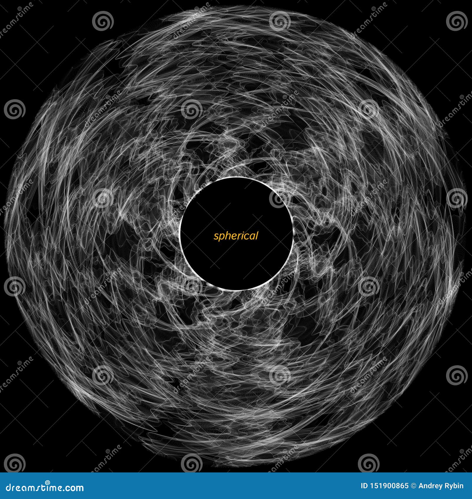 Abstract Circle or Wave Made of Wavy Lines. Generative Art. Vector ...