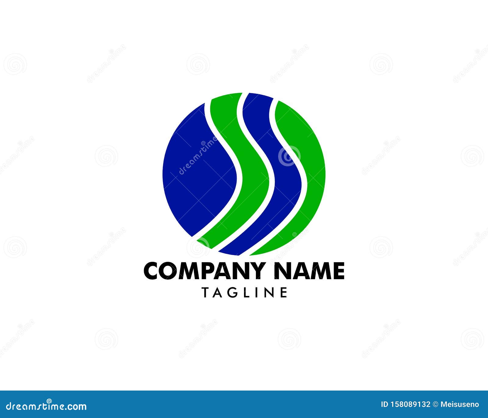 Abstract Circle Wave Vector Logo Template Stock Vector - Illustration ...