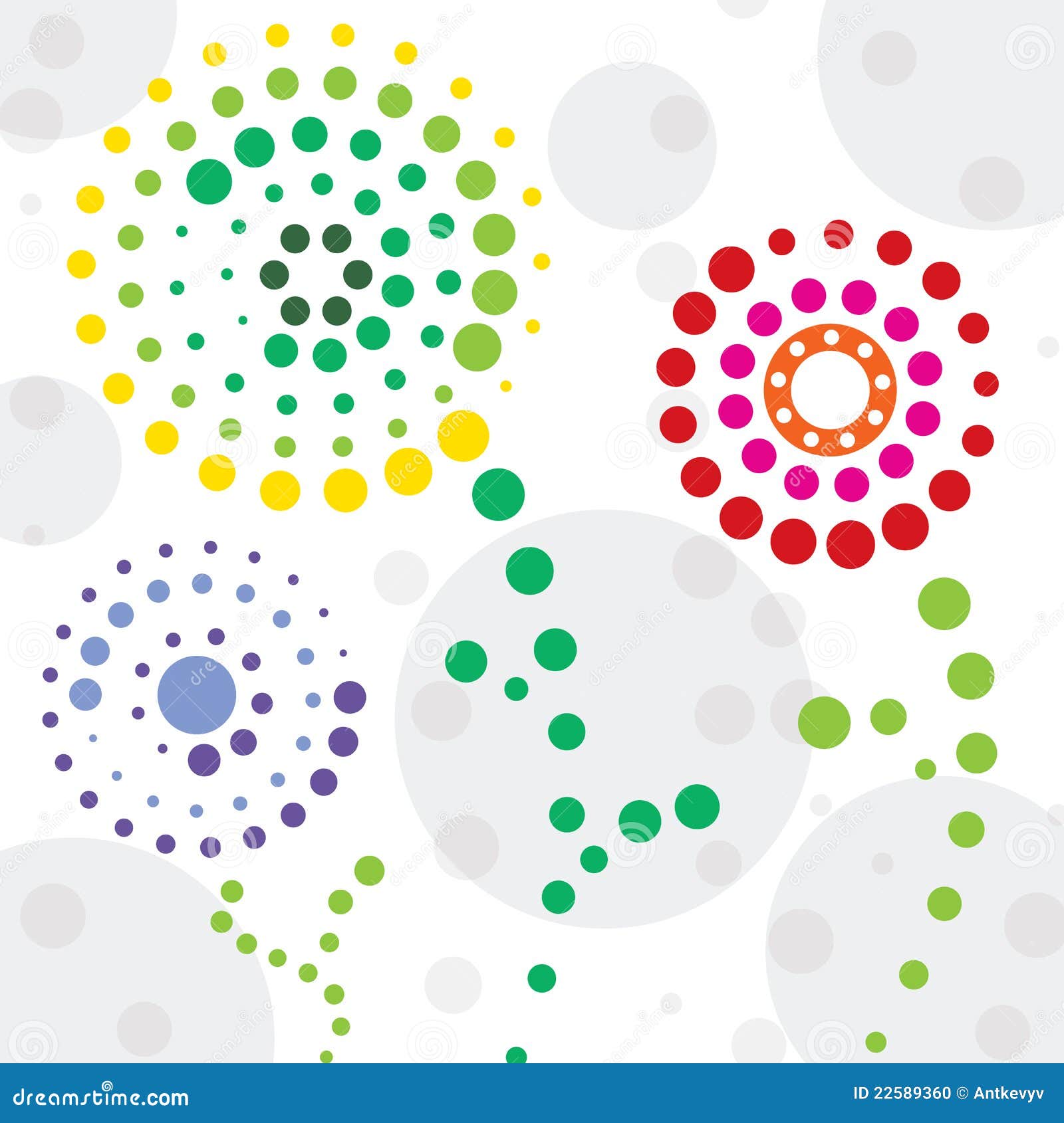 Abstract circled flowers stock vector. Illustration of flower - 22589360