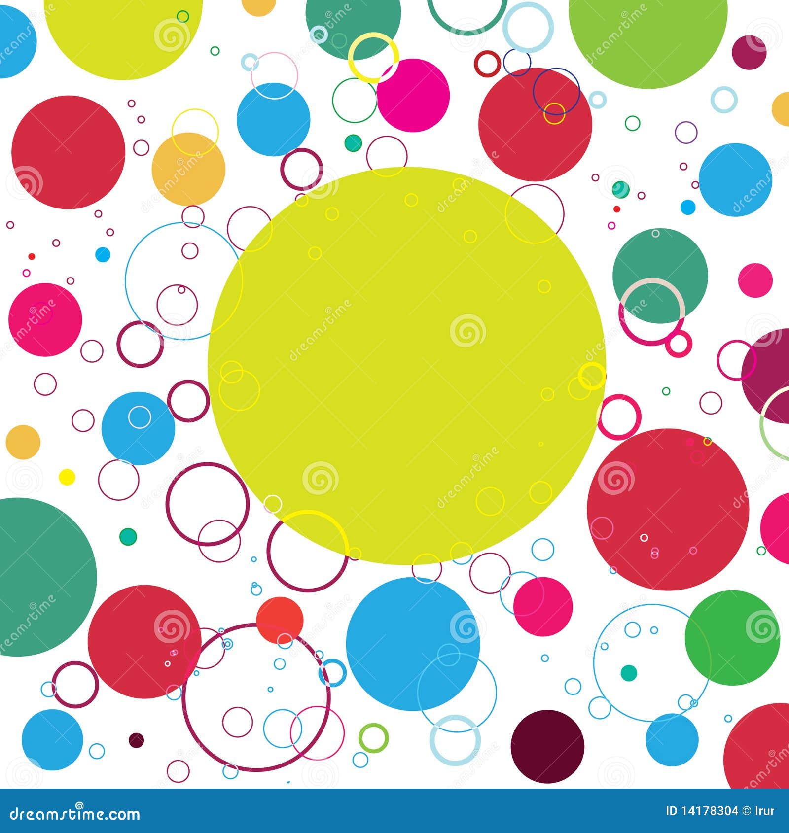 Abstract circles stock vector. Illustration of green - 14178304