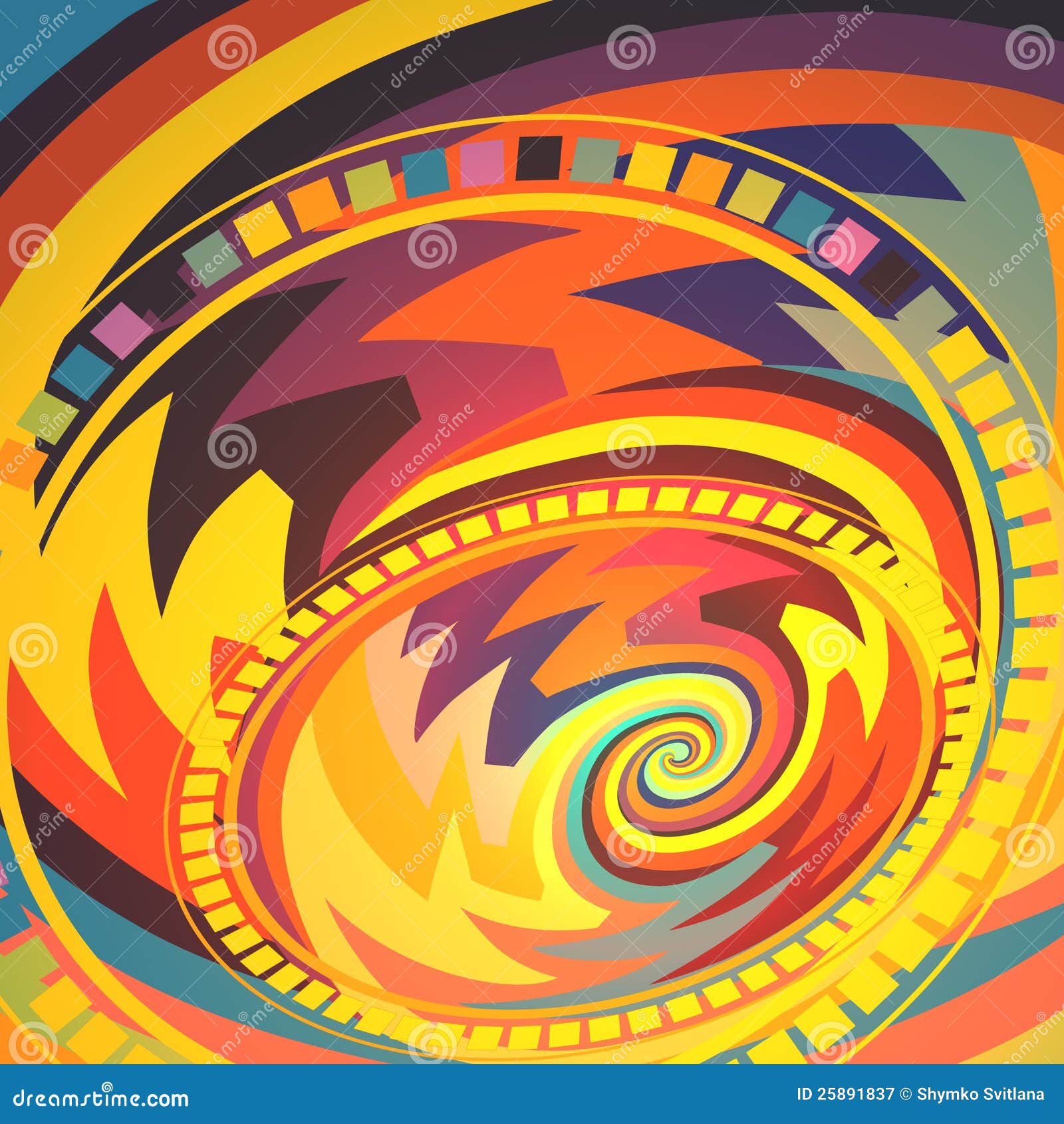 Abstract from circles stock illustration. Illustration of modern - 25891837