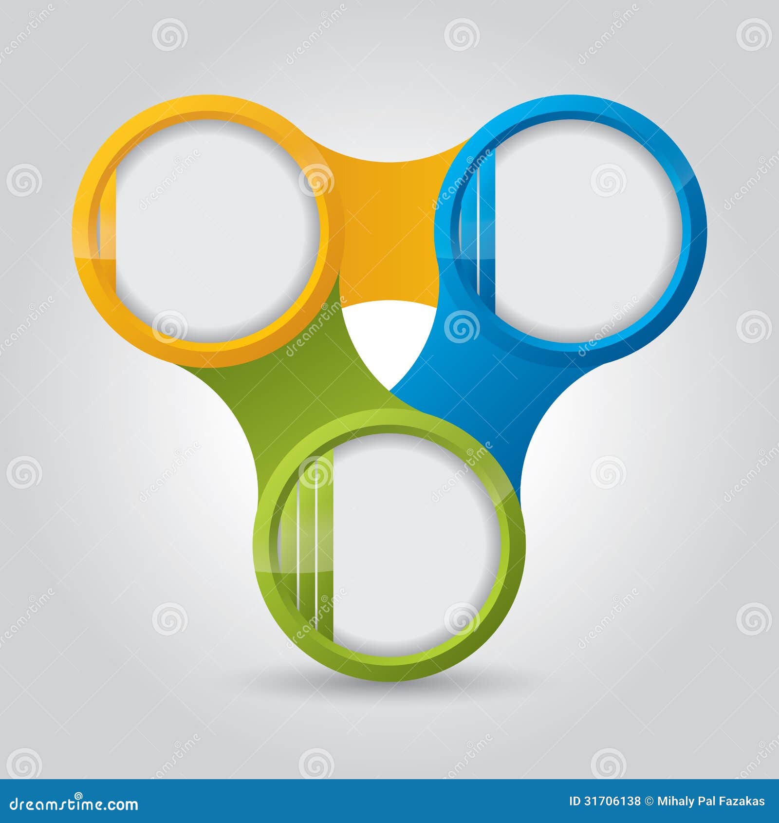 Abstract circles connected stock vector. Illustration of label - 31706138