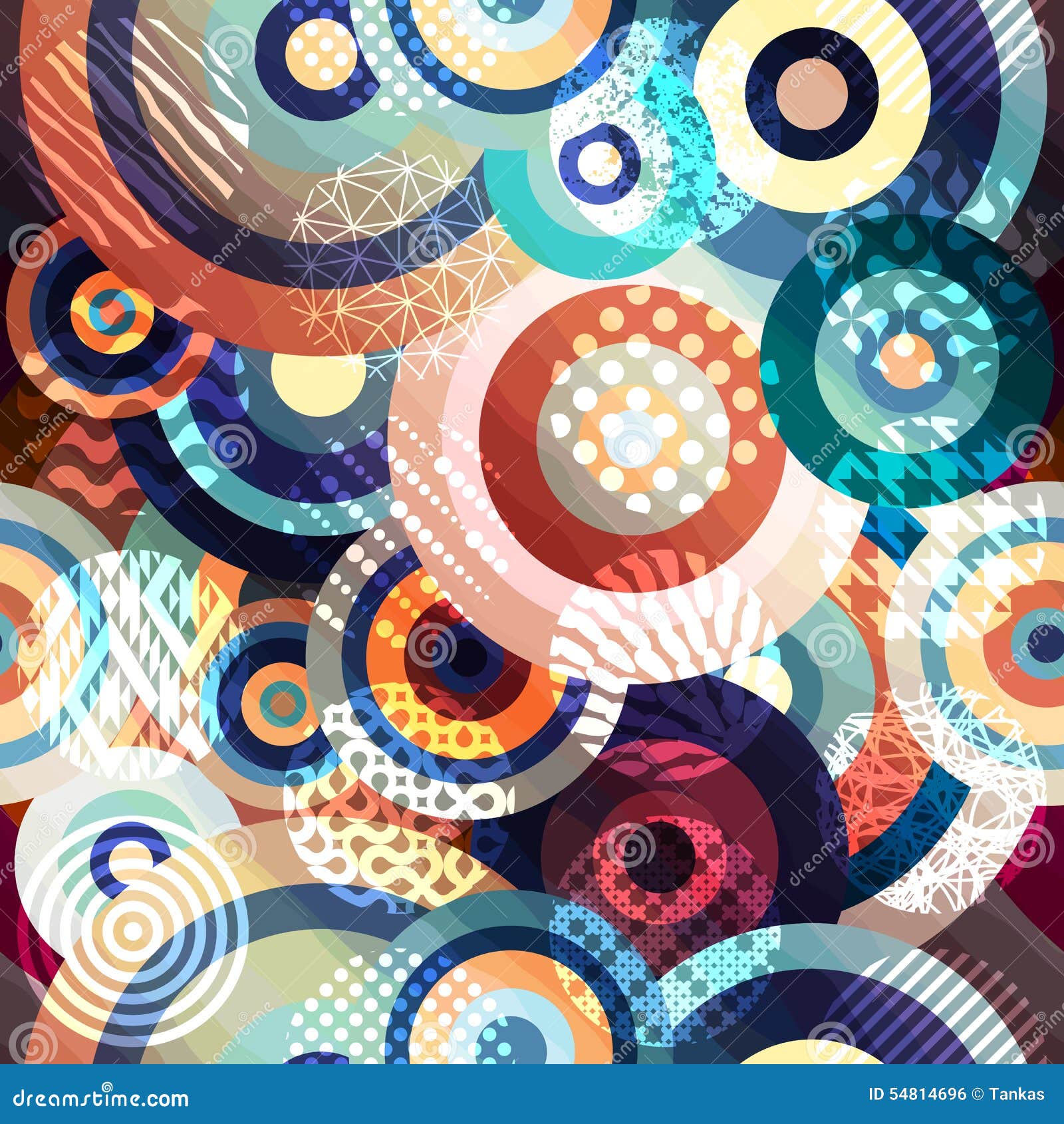 Abstract Circles Geometric Pattern Stock Vector - Illustration of ...