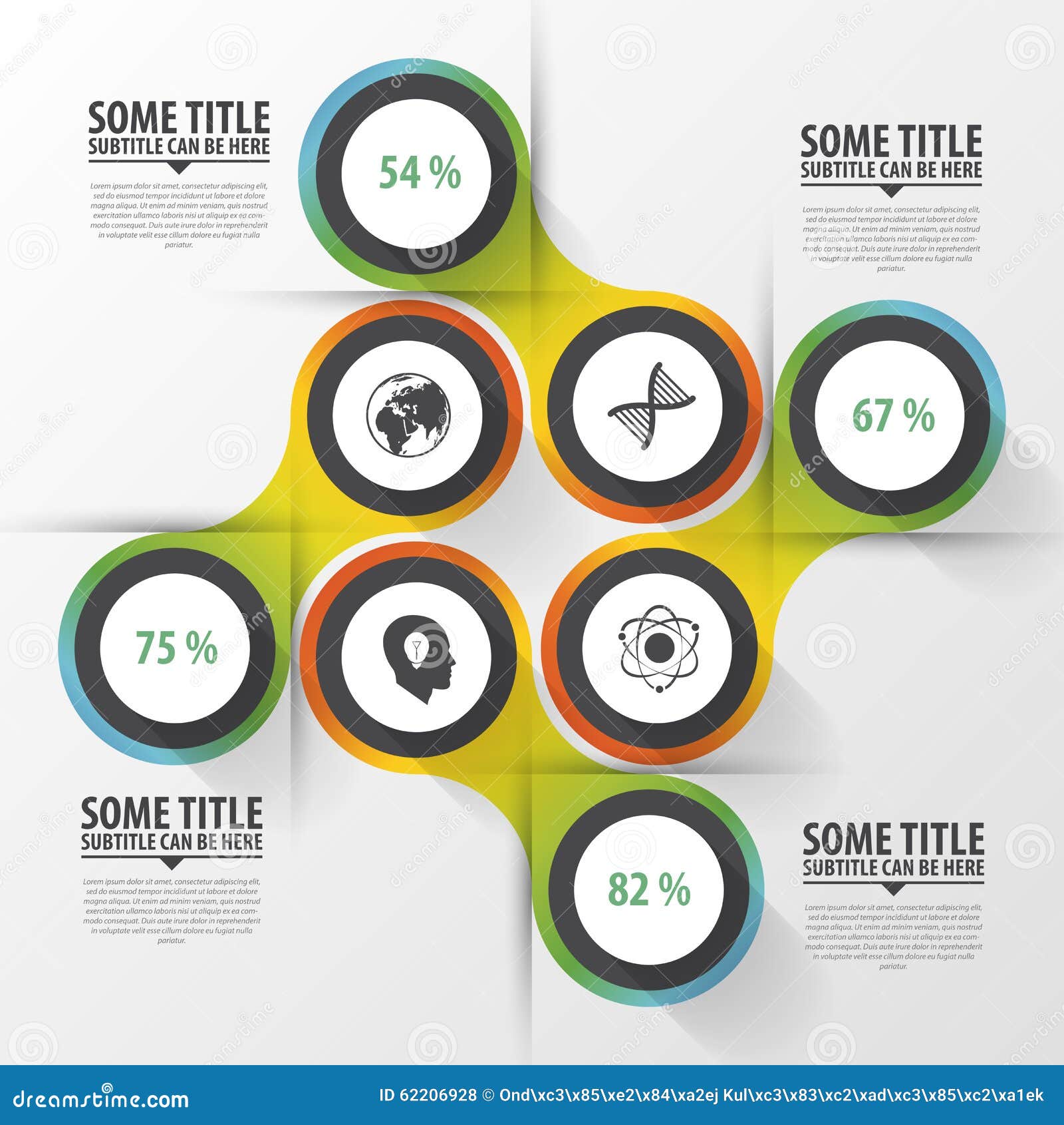 Abstract Circles. Modern Design Template. Infographics Concept Stock ...
