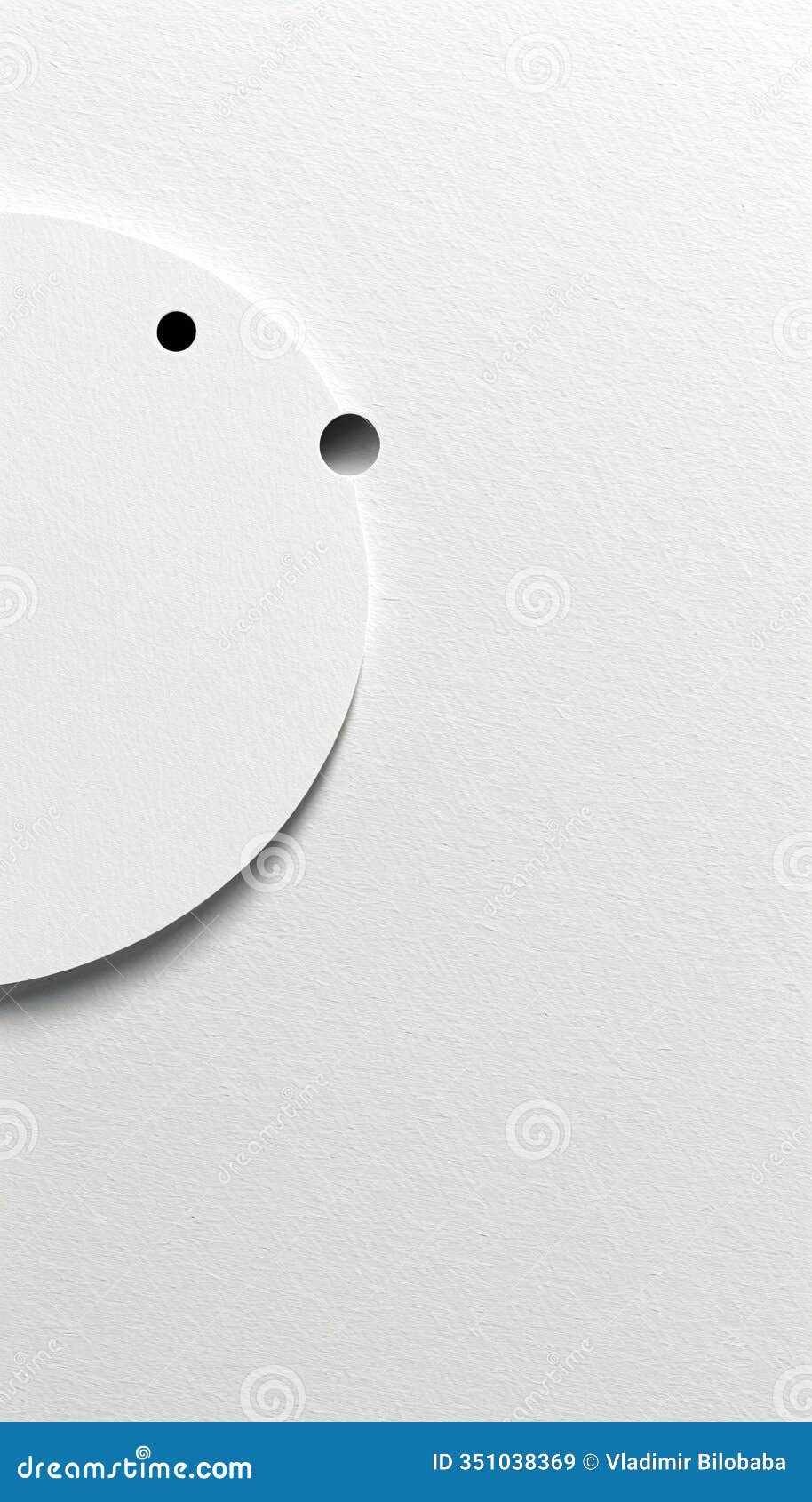 Abstract Circles and Negative Space on a White Background Stock ...