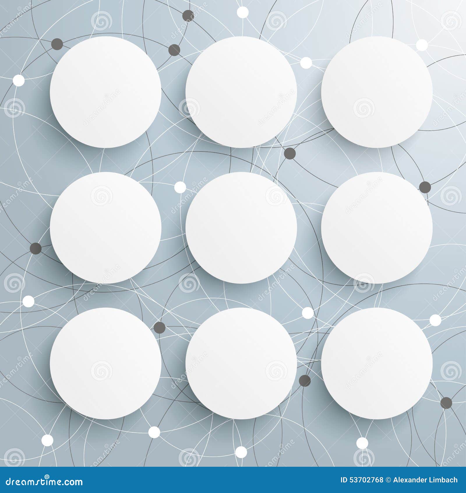 Abstract 9 Circles Networks Stock Illustration - Illustration of ...