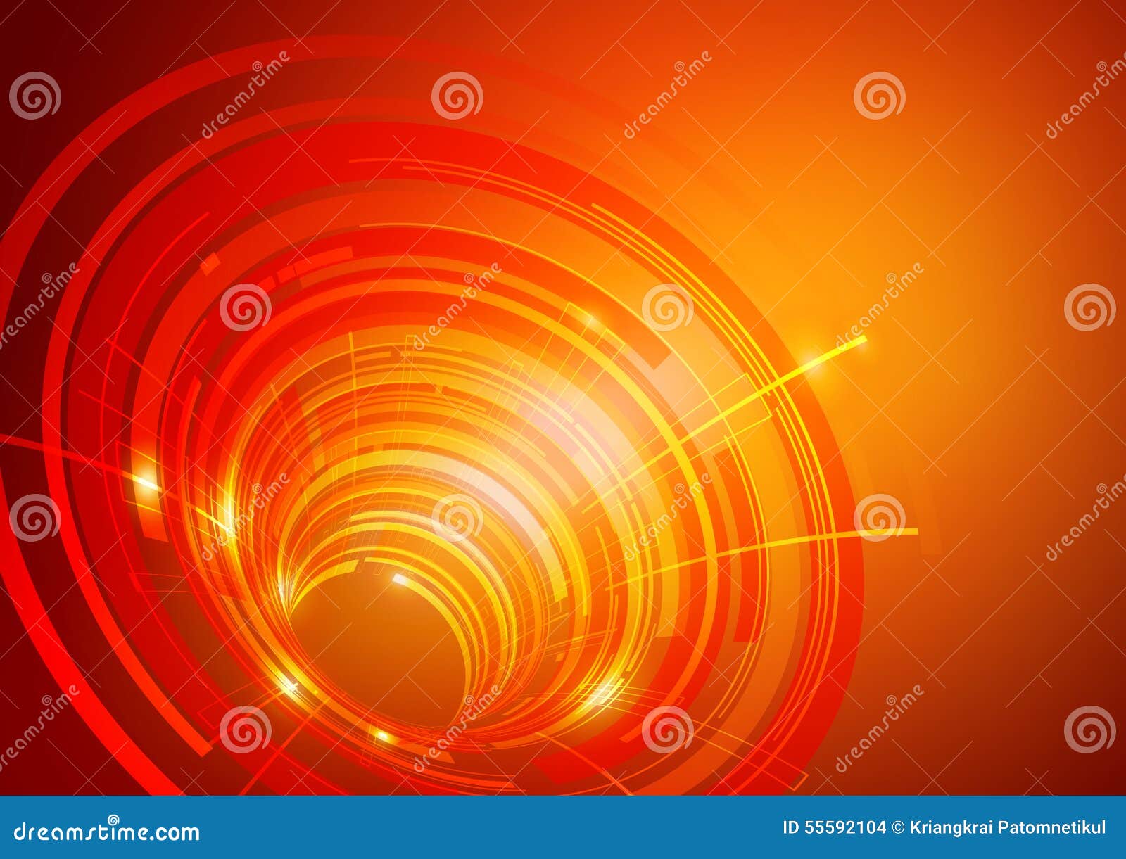 Technology In Orange - Illustrated Buzzword Concept, Plexus Network ...