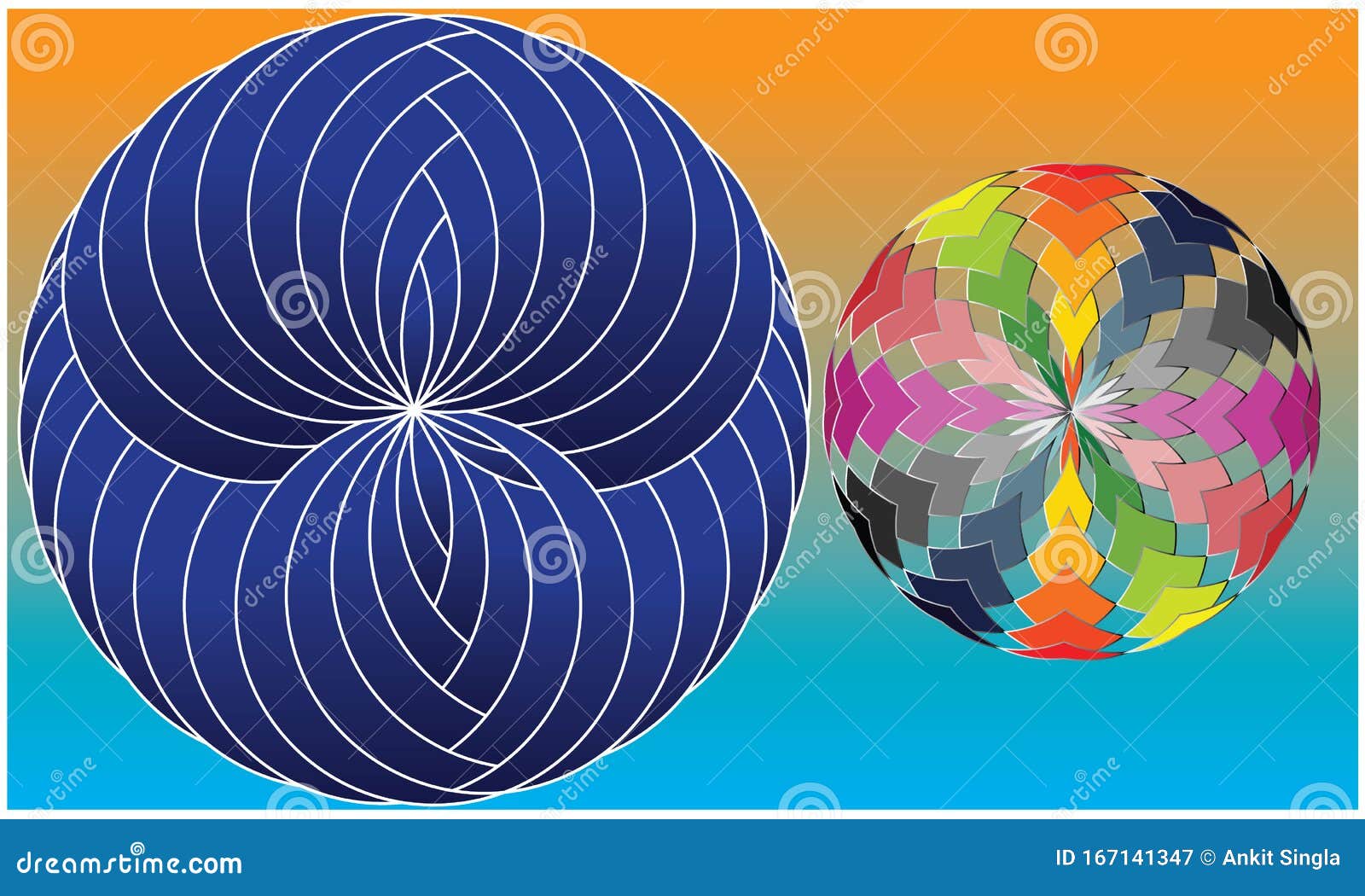 Abstract Circles To Make Infinity Stock Illustration - Illustration of ...