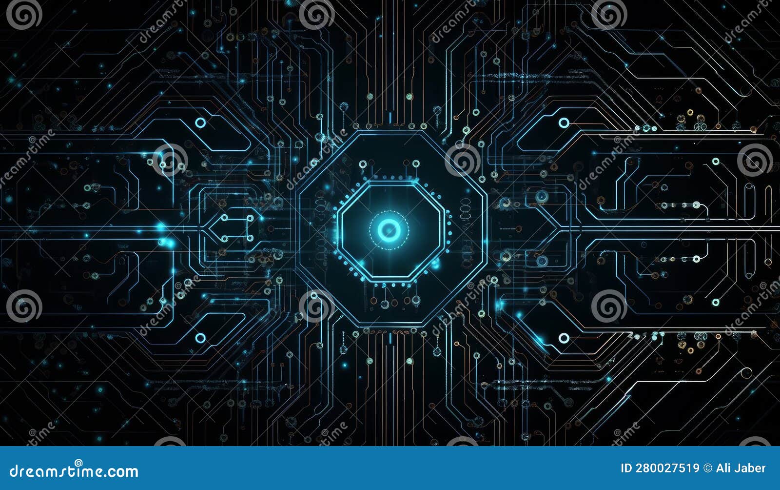 Abstract Circuit Ai, Ai Generative, Illustration Stock Illustration ...