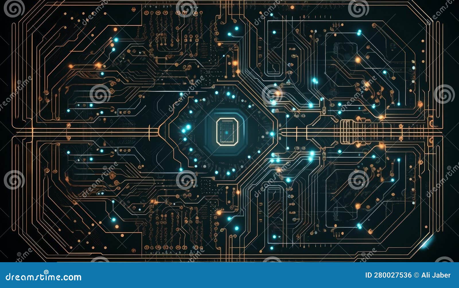 Abstract Circuit Ai, Ai Generative, Illustration Stock Illustration ...