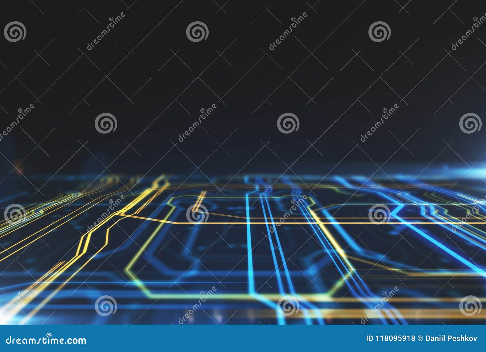 Abstract circuit backdrop stock illustration. Illustration of glowing ...