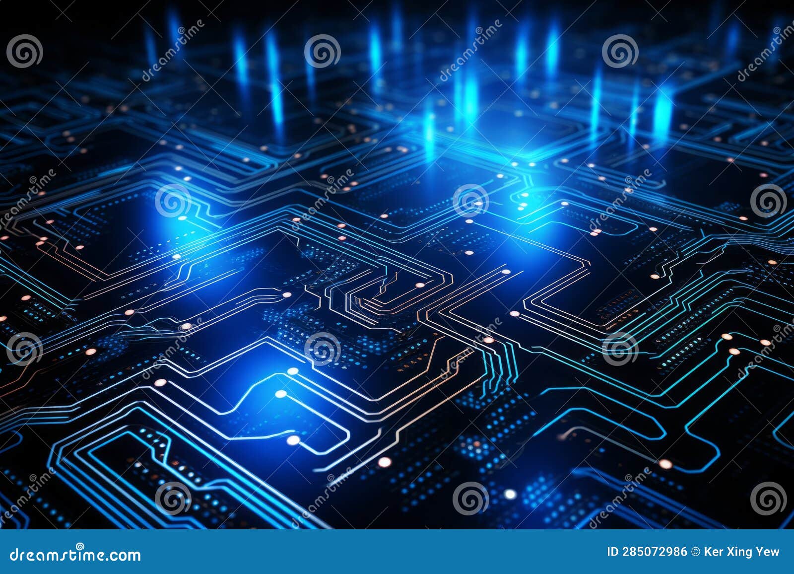 Abstract Circuit Board Backdrop for Tech Projects Stock Illustration ...