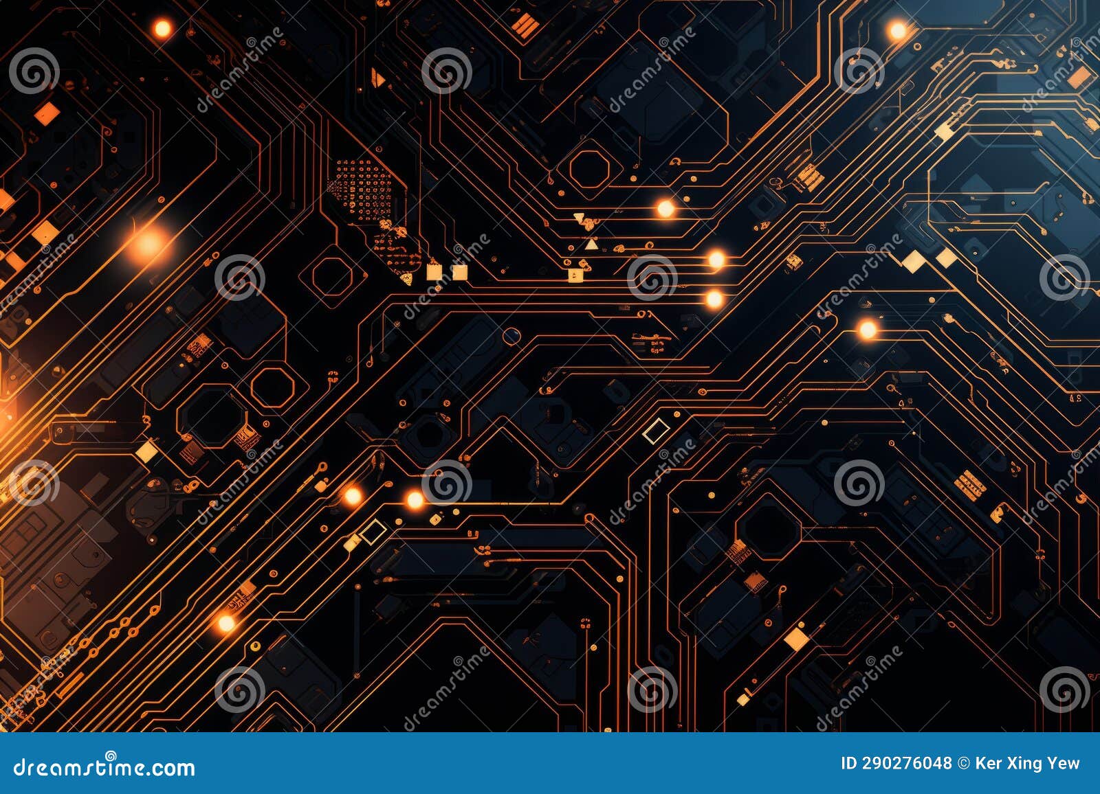 Abstract Circuit Board Backdrop for Tech Projects Stock Illustration ...