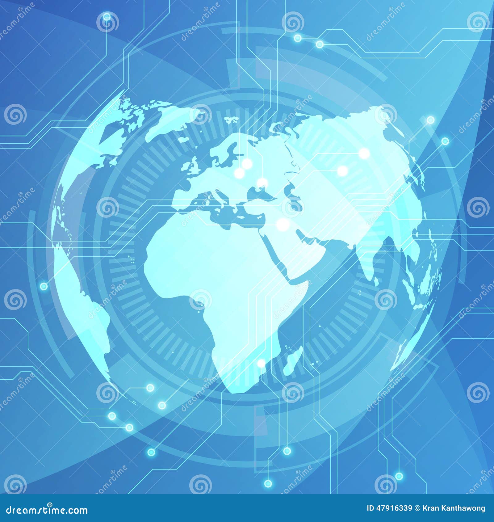 Global Vector World Map Isolated On White Background | CartoonDealer ...